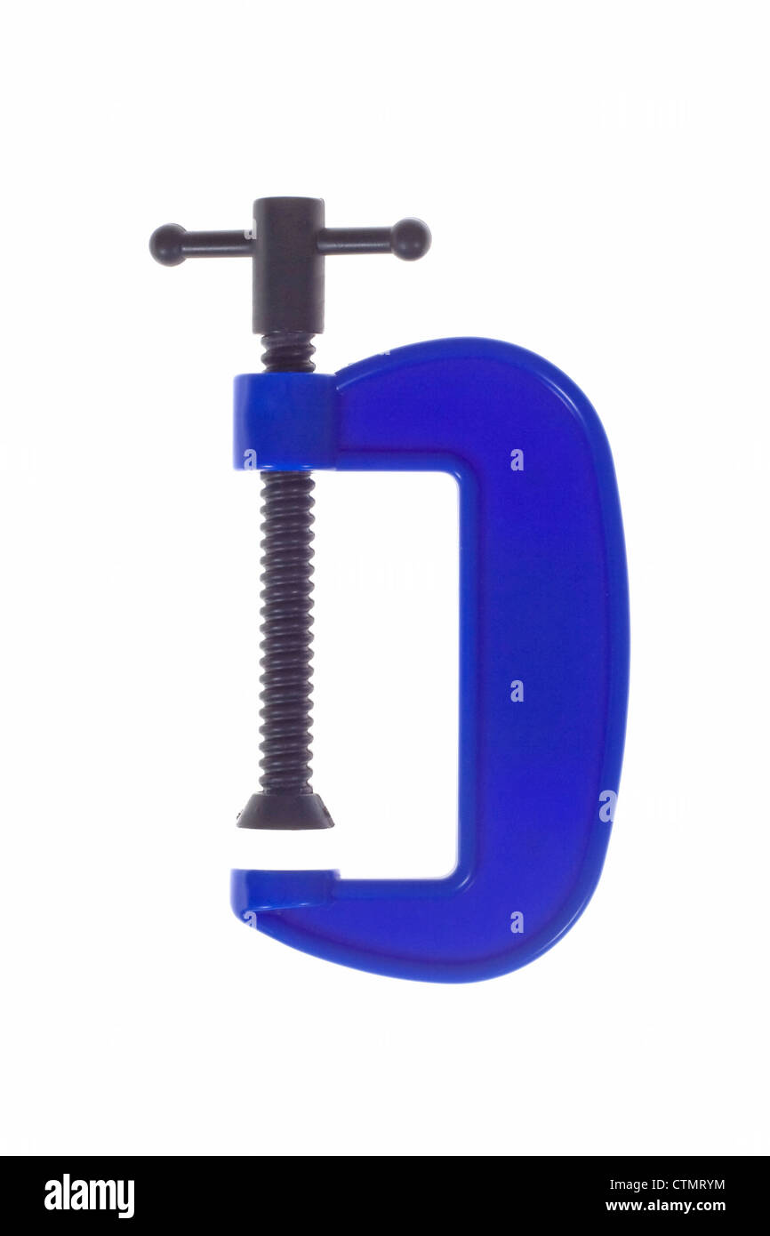 Wood Clamp, plastic toy on white background Stock Photo - Alamy