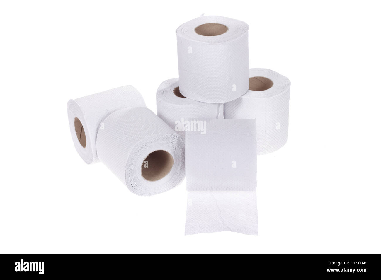toilet paper, photo on the white background Stock Photo - Alamy