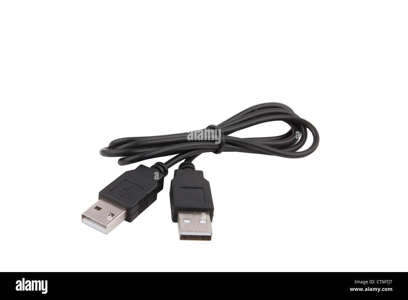 Usb line isolate on white background Stock Photo - Alamy