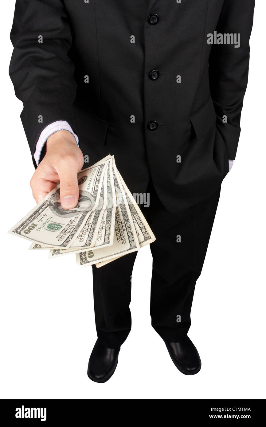 business man giving a money Stock Photo - Alamy
