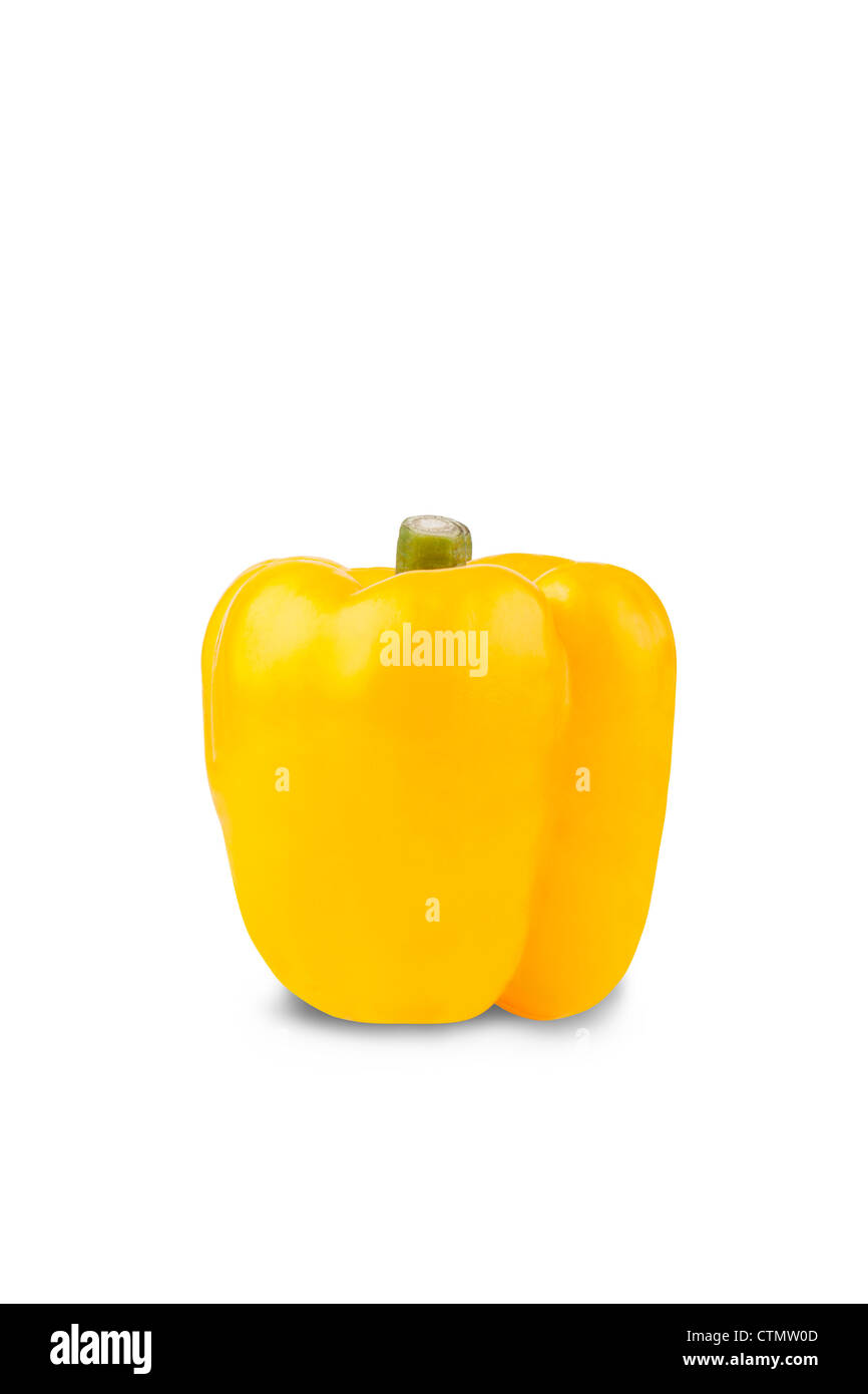 A big fresh yellow pepper isolate on white Stock Photo - Alamy