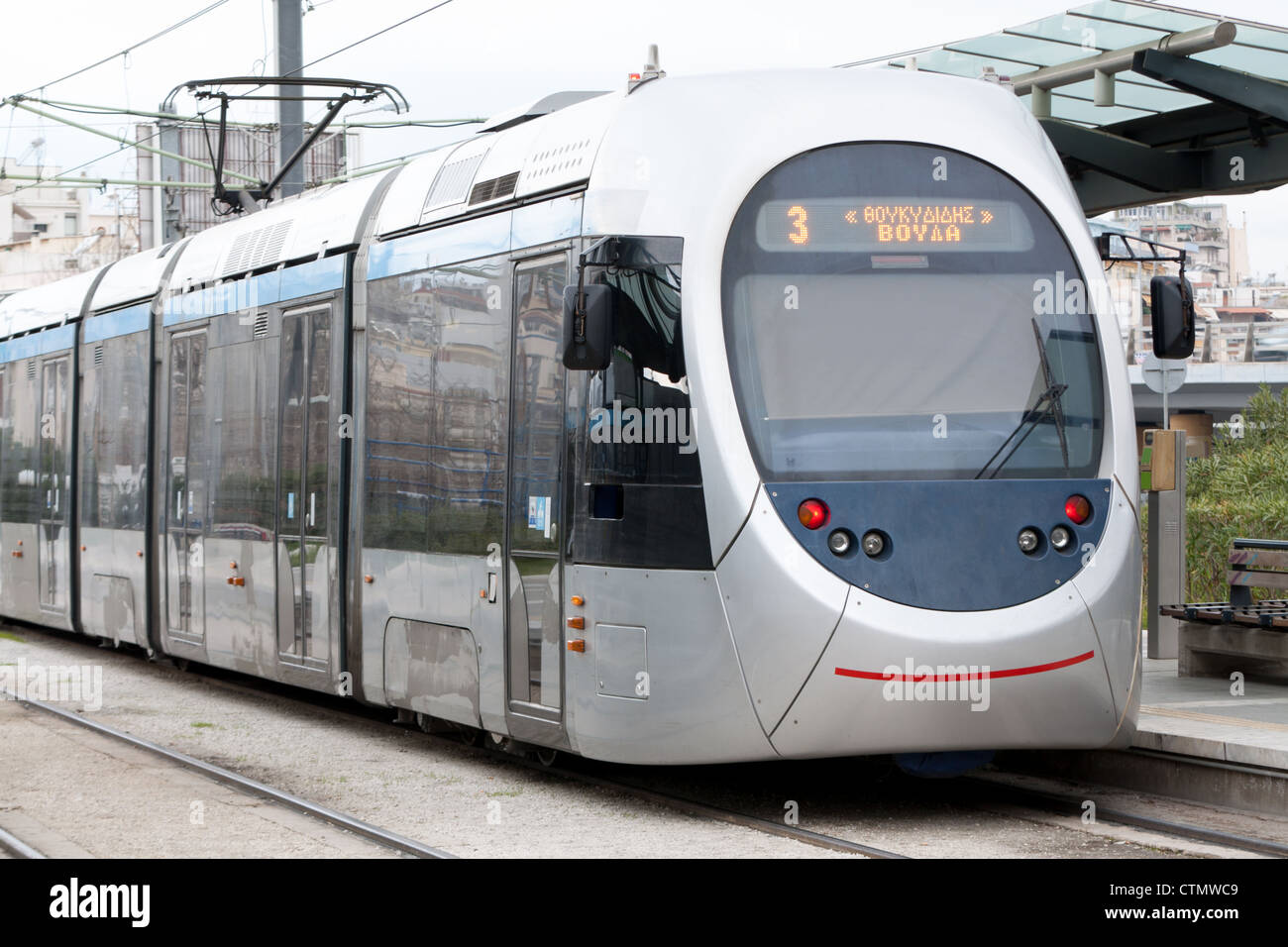 Tram in Athens, Greece Stock Photo - Alamy