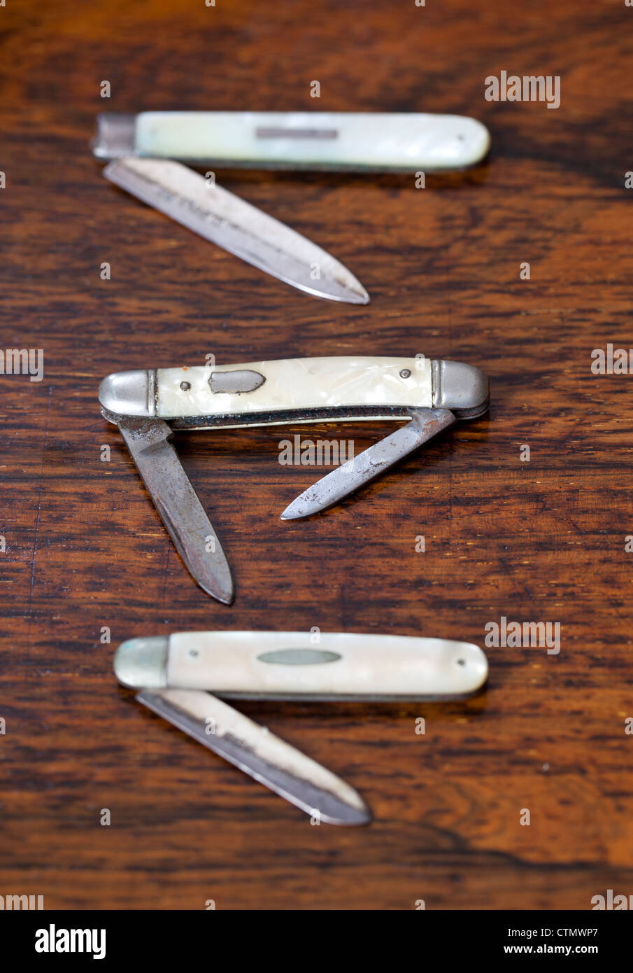 Three knife handles hi-res stock photography and images - Alamy