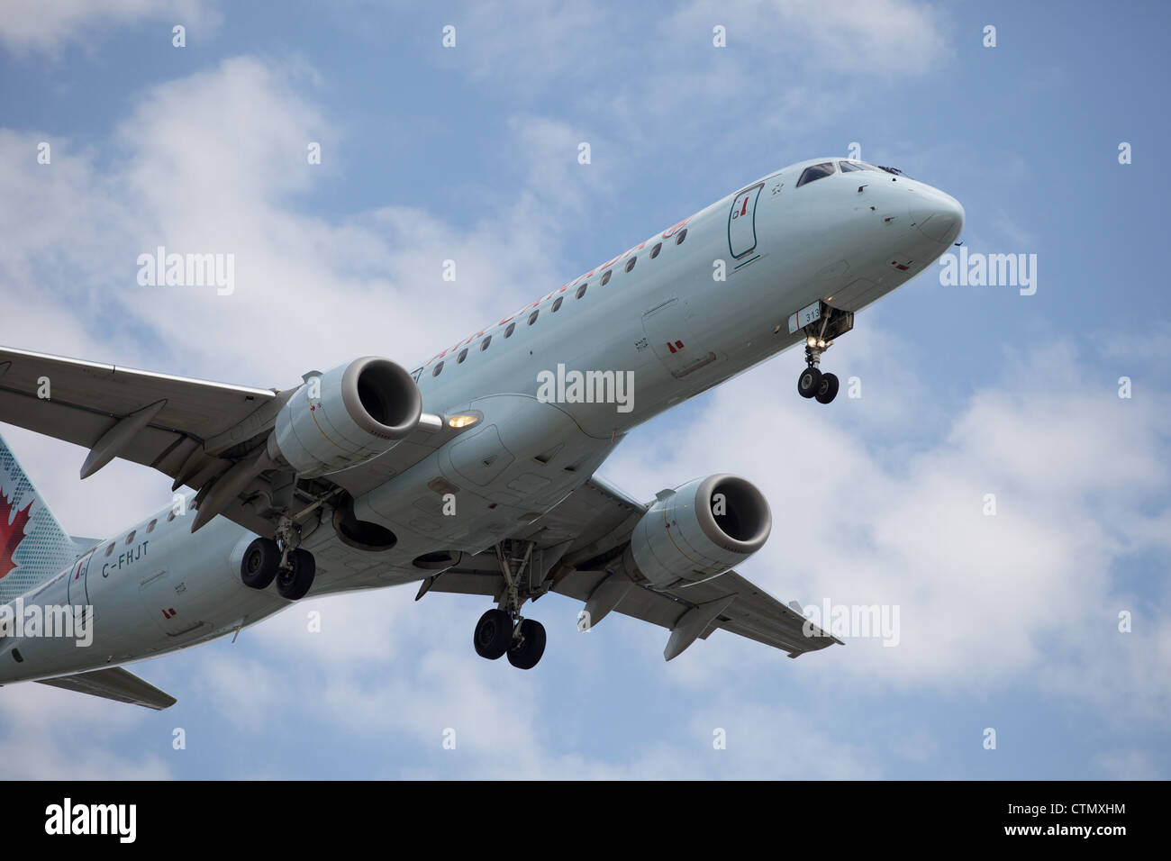 Air Canada Embraer 175 Landing at Toronto Pearson Airport, Canada Stock ...