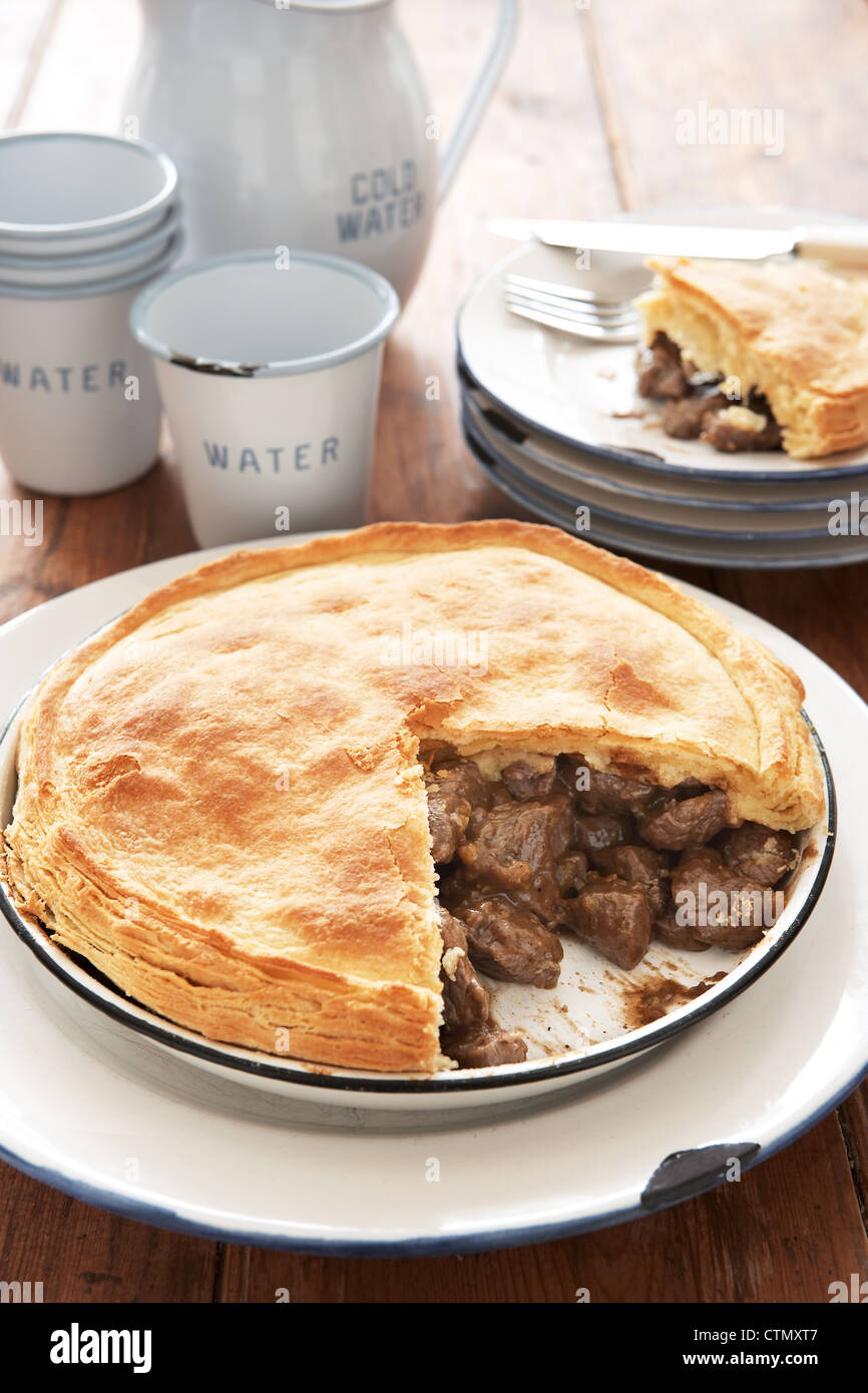 Traditional Karoo cooking. Kudu pie in cold water pastry Stock Photo ...
