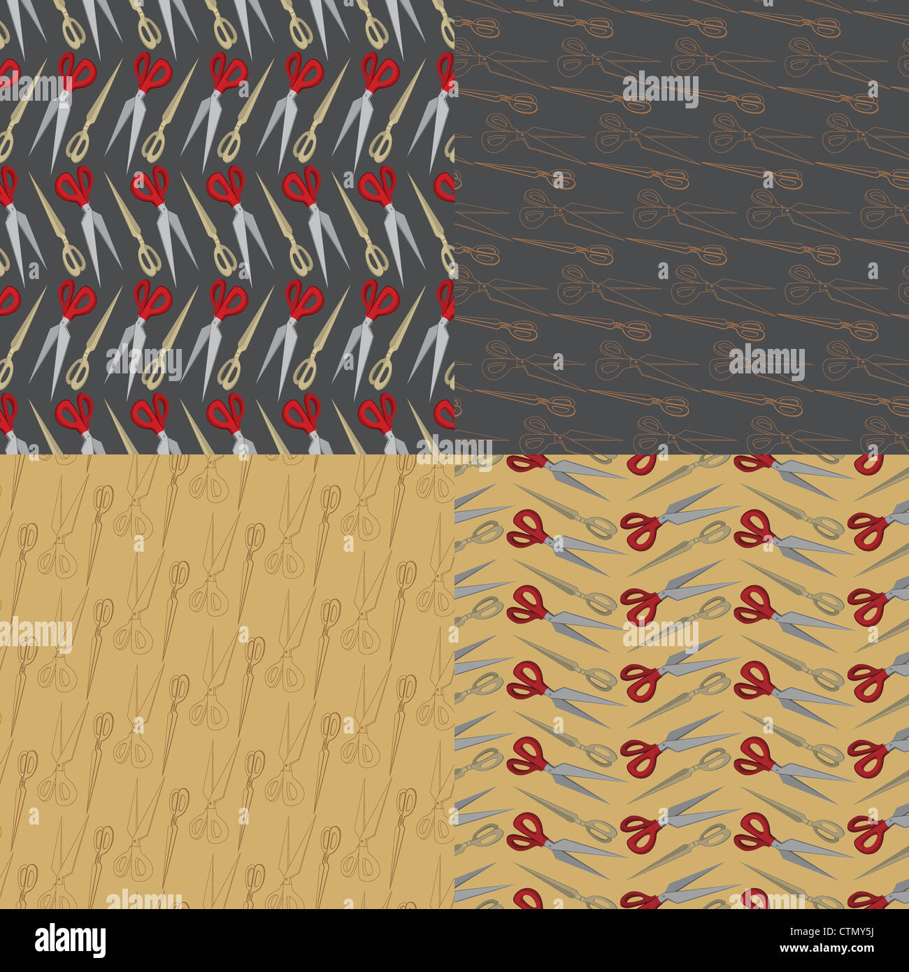 Vector hair salon seamless hi-res stock photography and images - Alamy