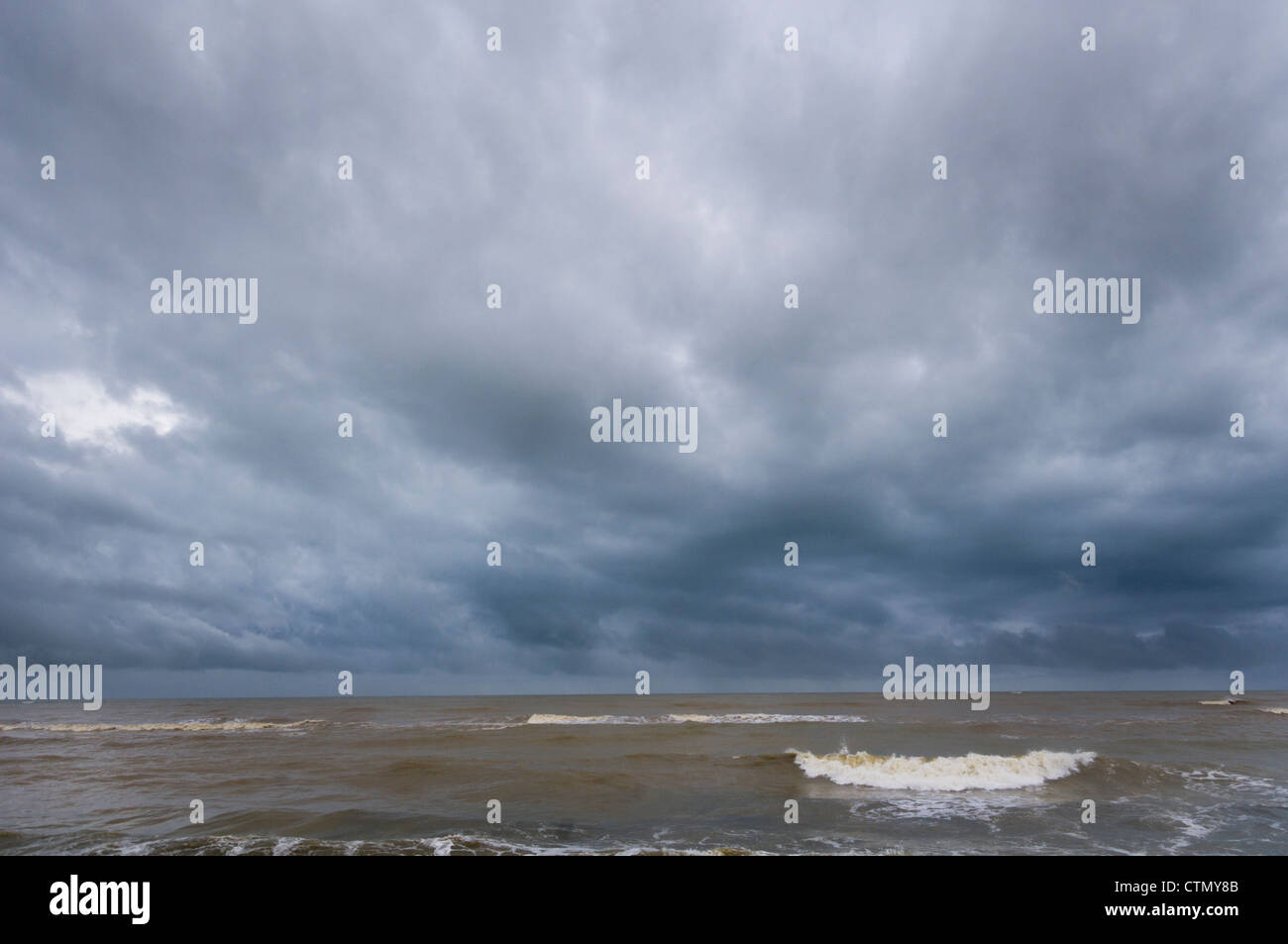 scene of sea during monsoon, raining season at east cost of malaysia ...