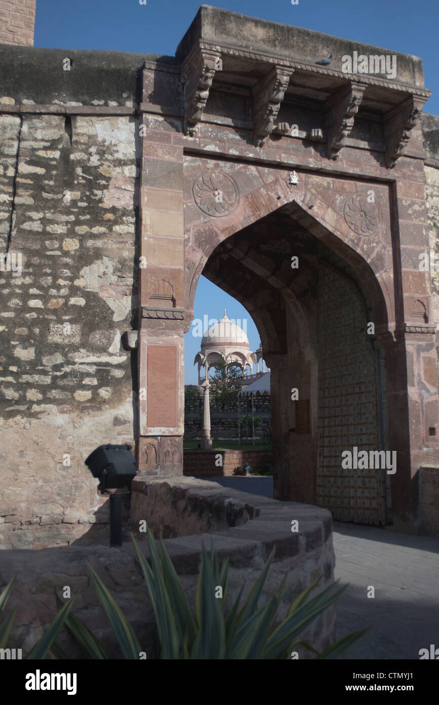 The famous Khimsar Fort Palace Hotel near Jodhpur , Rajasthan Stock ...