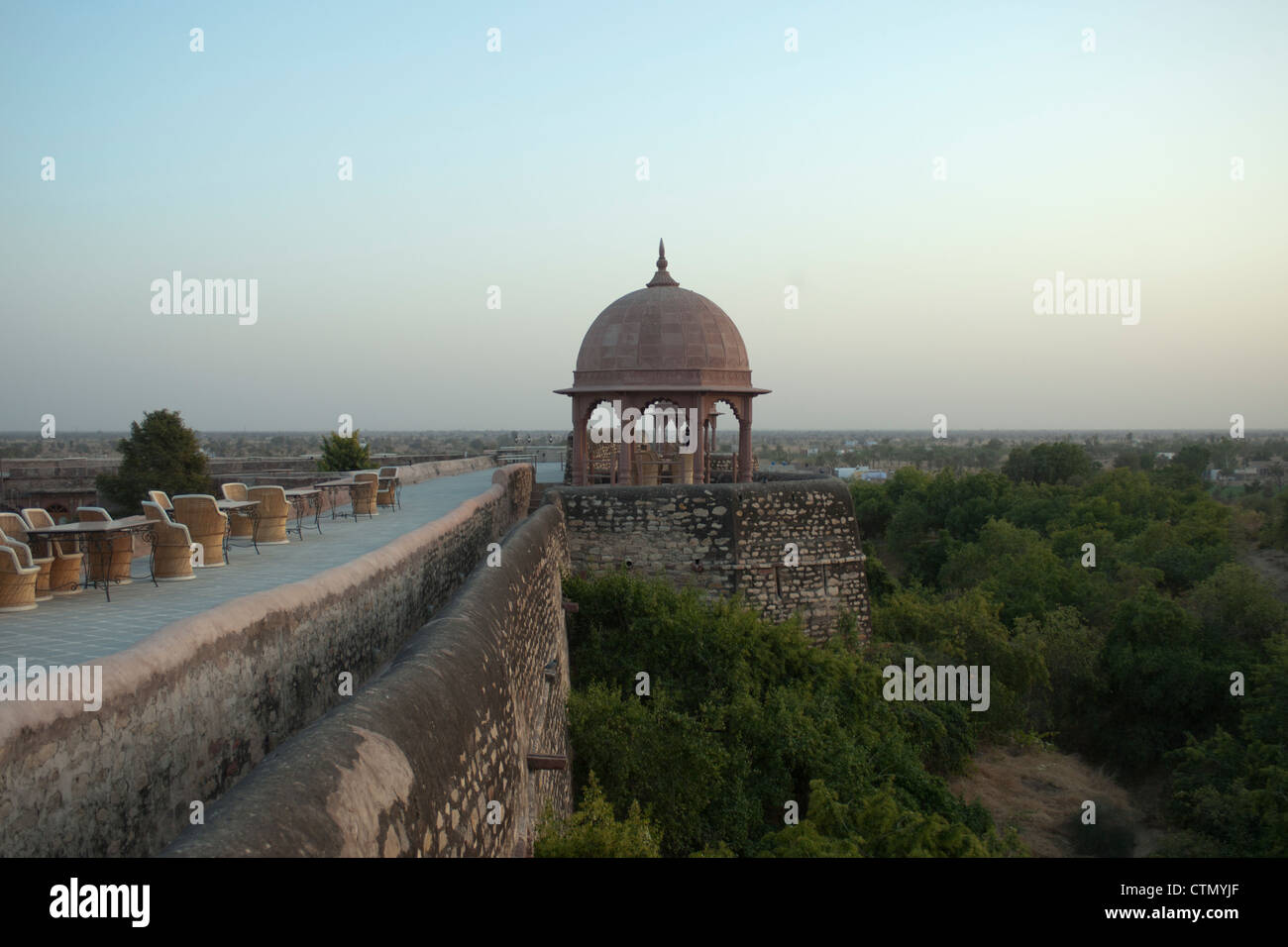 The famous Khimsar Fort Palace Hotel near Jodhpur , Rajasthan Stock ...