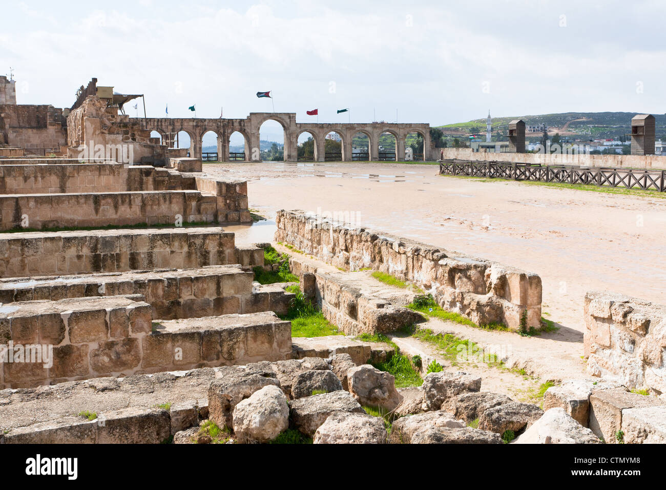 circus hippodrome in Greco-Roman city of Gerasa Jerash in Jordan Stock ...