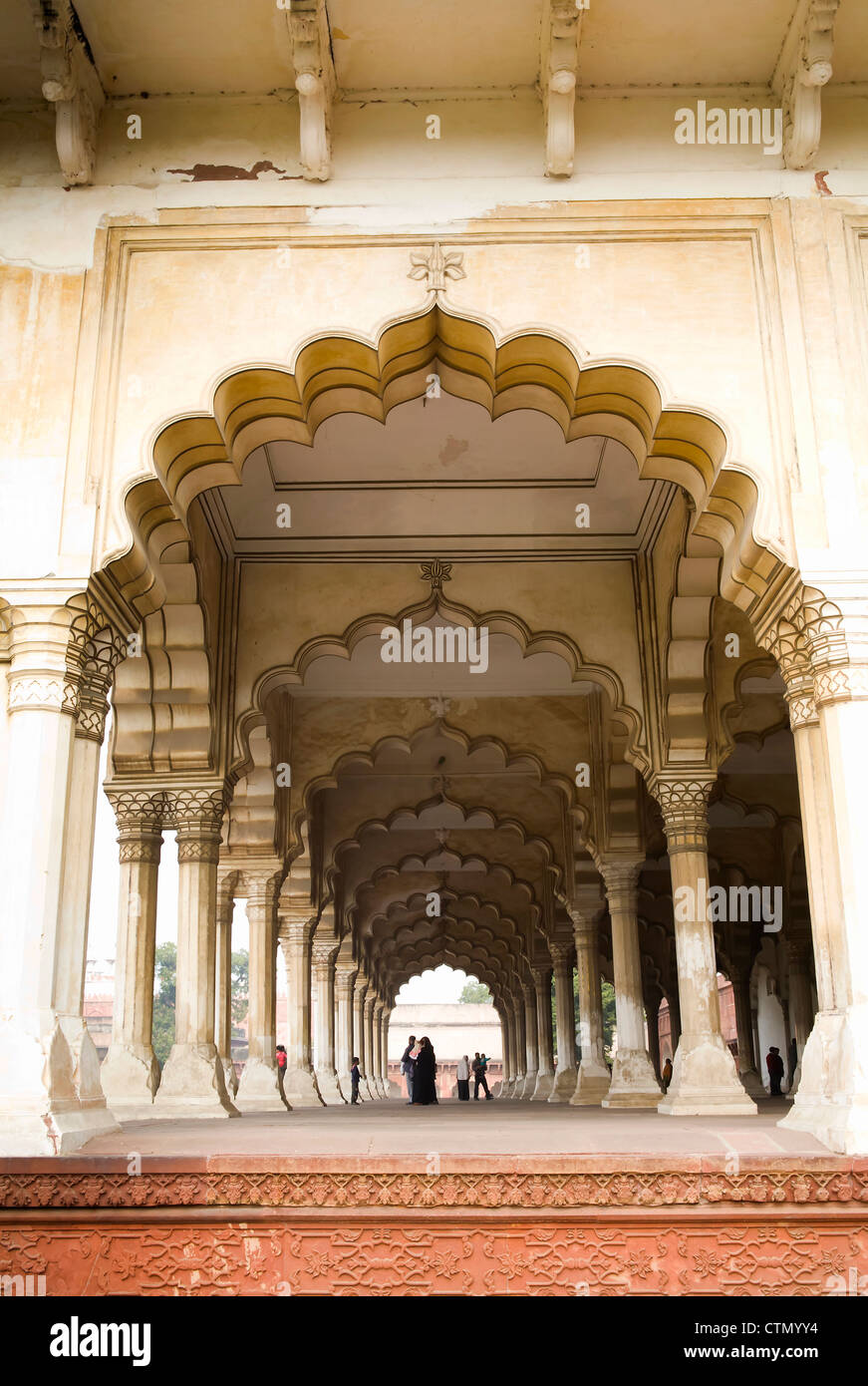 View of the arches of the Diwan-i-khas (hall of private audience), Agra ...