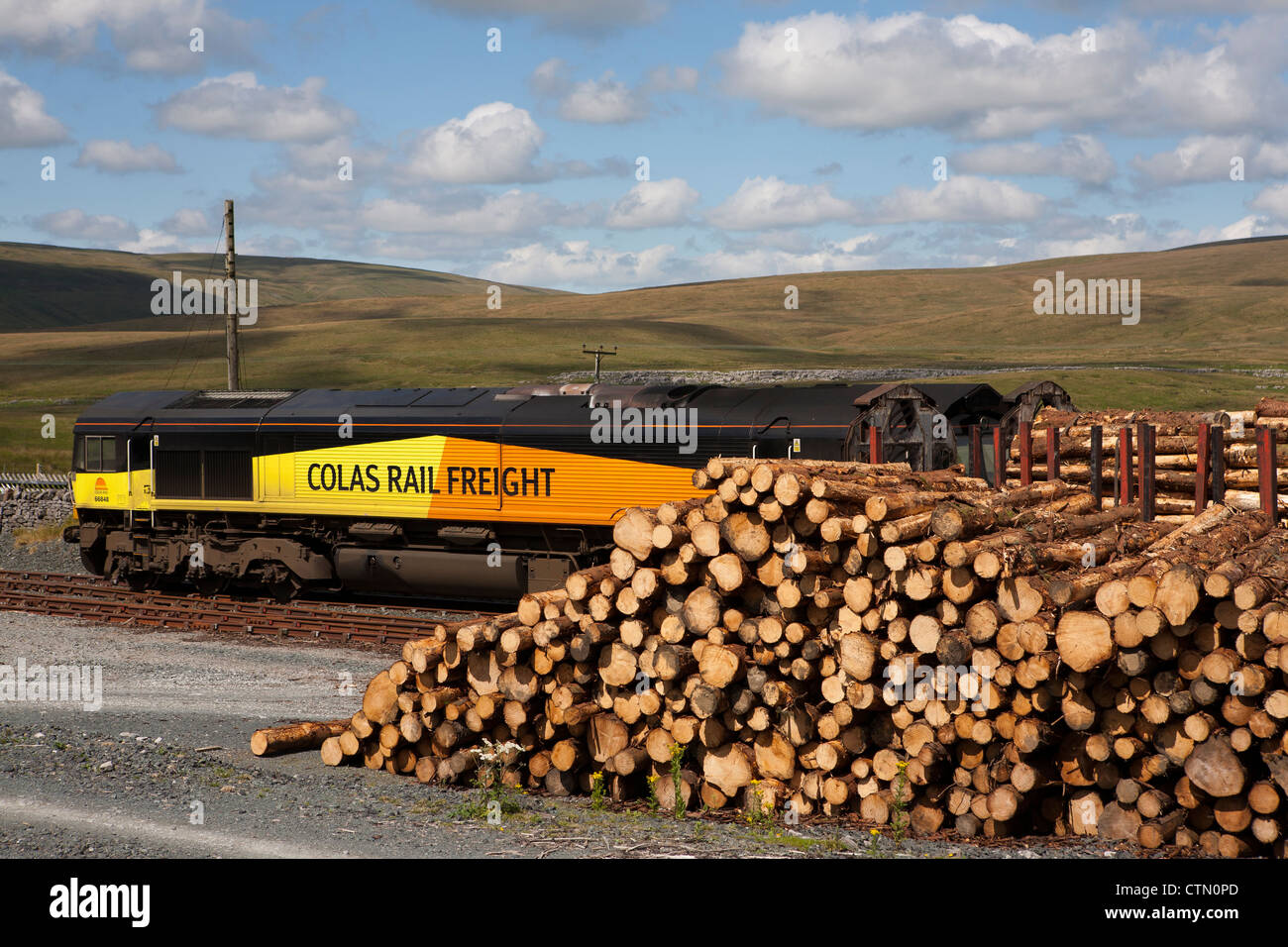 Colas Rail transport at Kronospan facility Wood train at Ribblehead ...