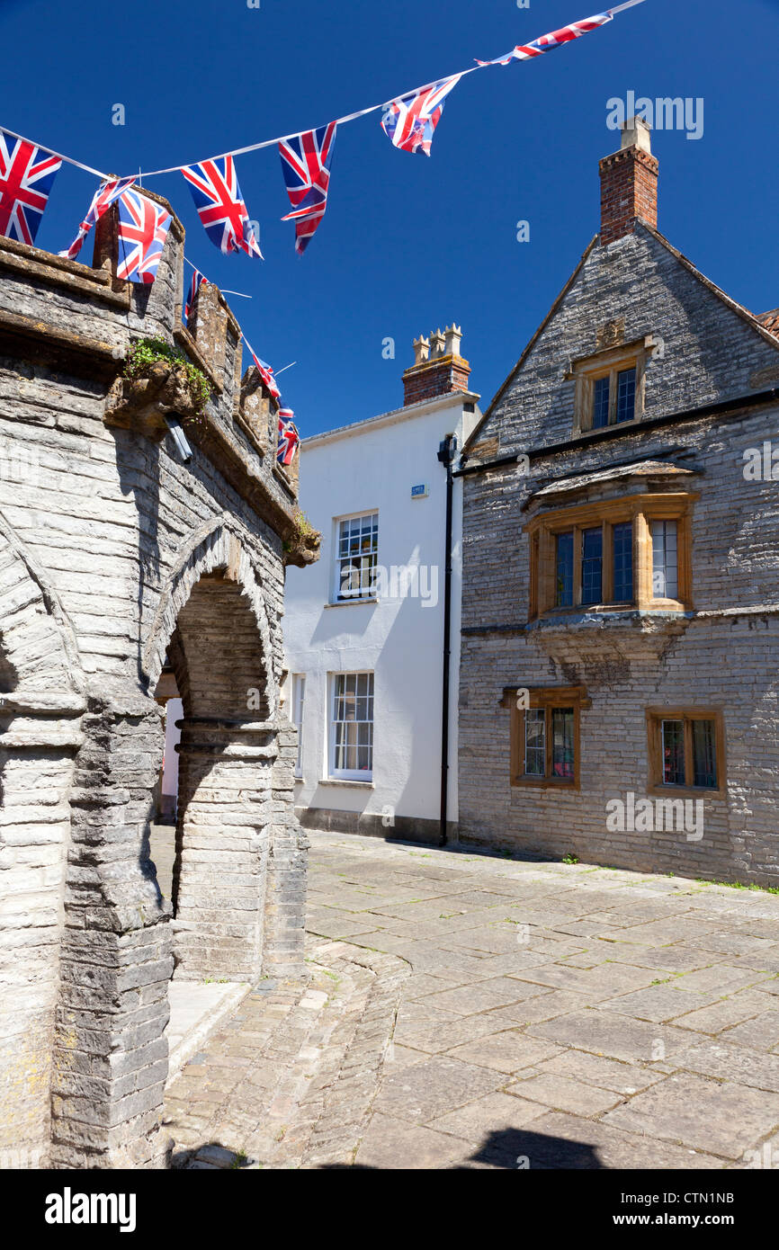 The market square in the centre of Somerton, Somerset Stock Photo - Alamy