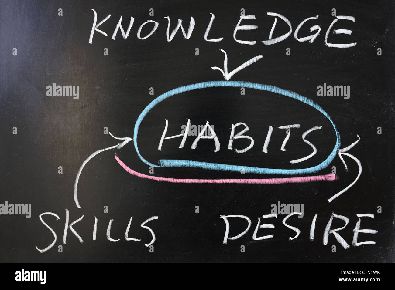 Relationship between habits and knowledge, skills, desire concept ...