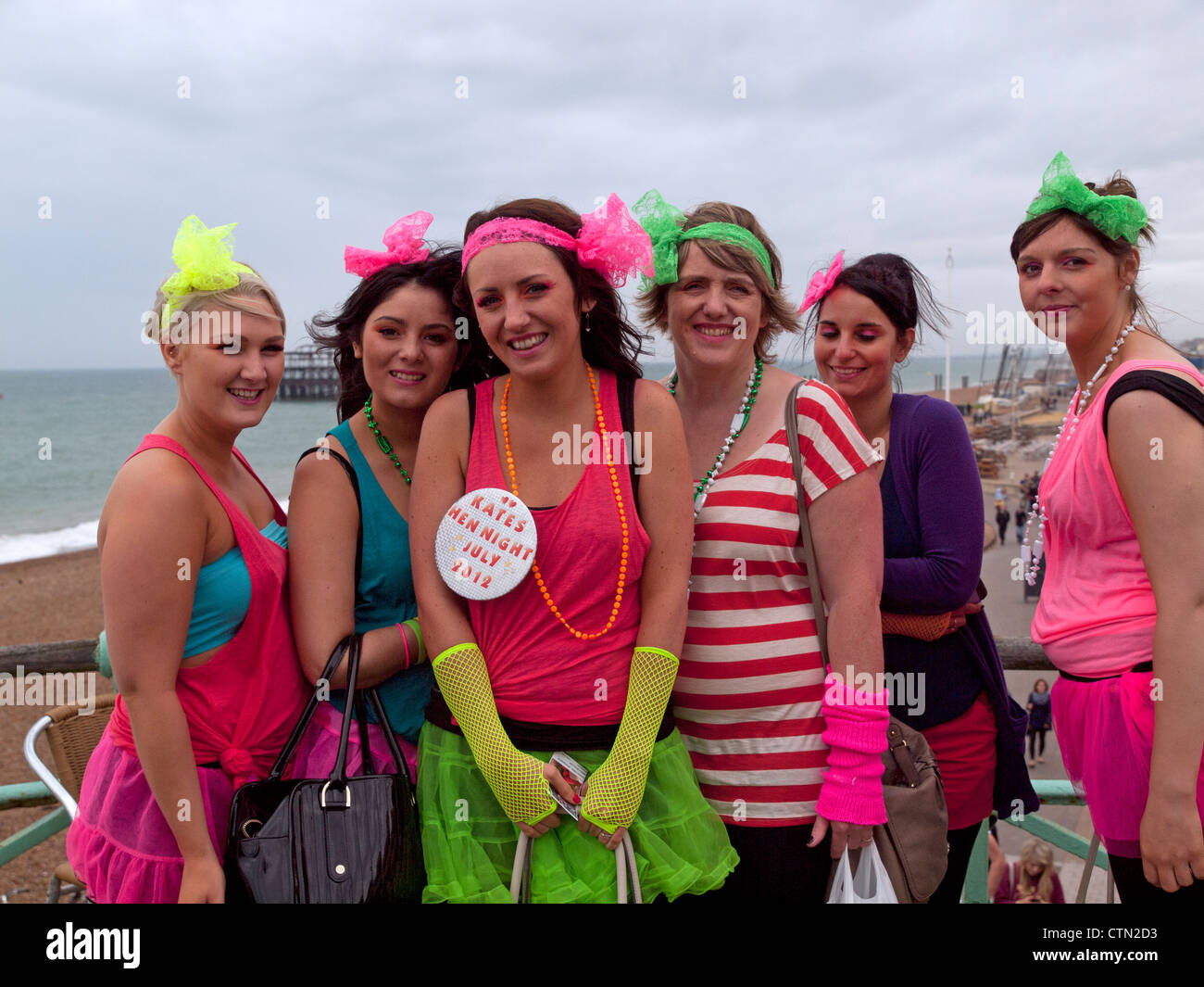 A hen party in Brighton for the weekend Stock Photo - Alamy