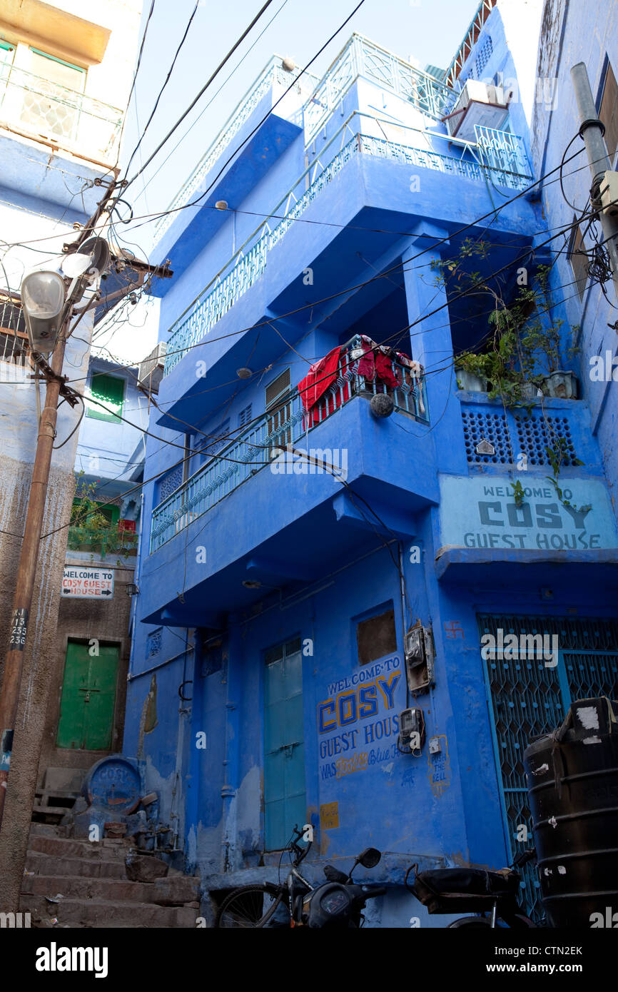 Blue houses typical of Jodhpur in Rajasthan Stock Photo - Alamy