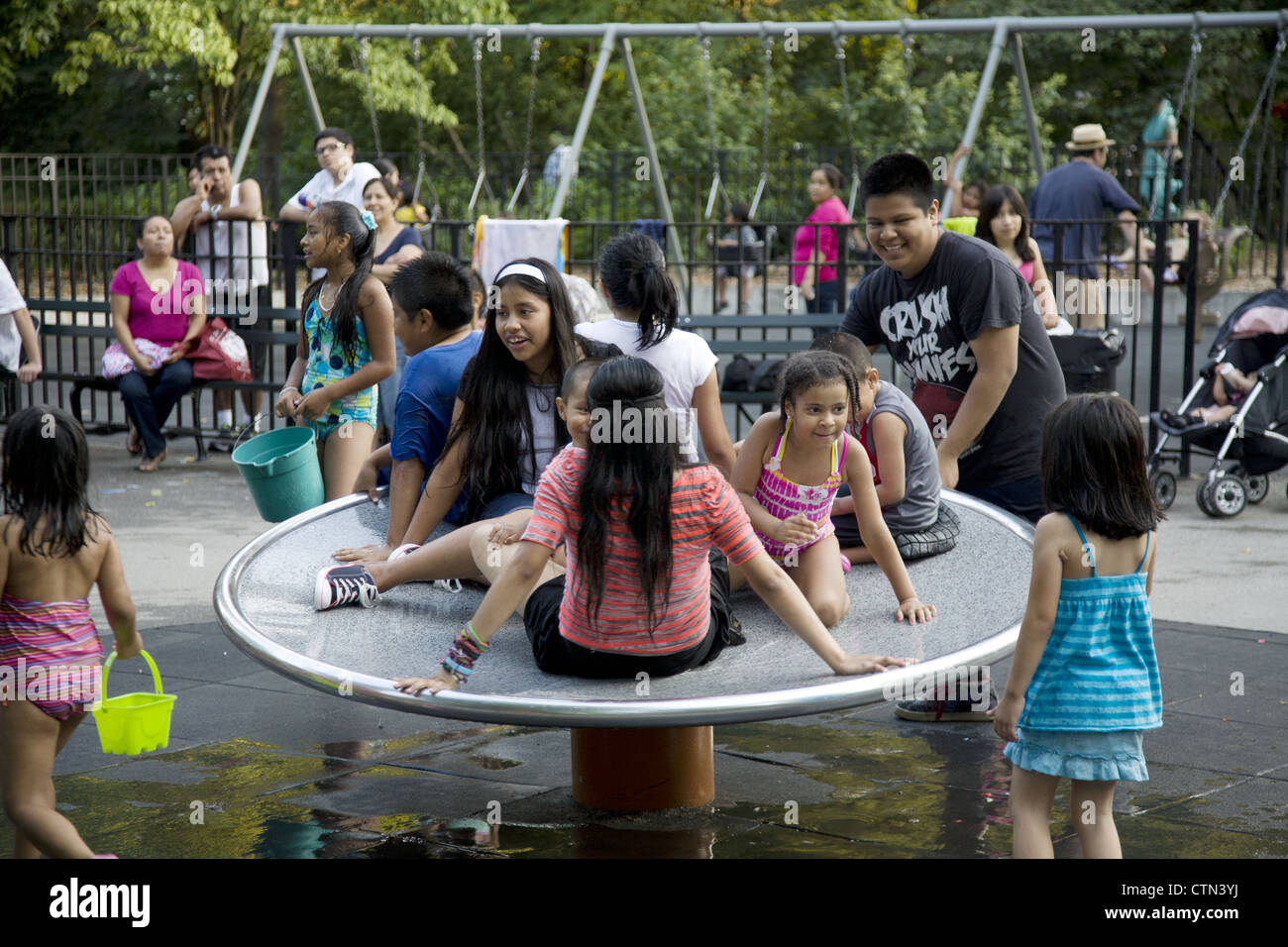 Children have a good time at the Vanderbilt Playground in Prospect Park ...
