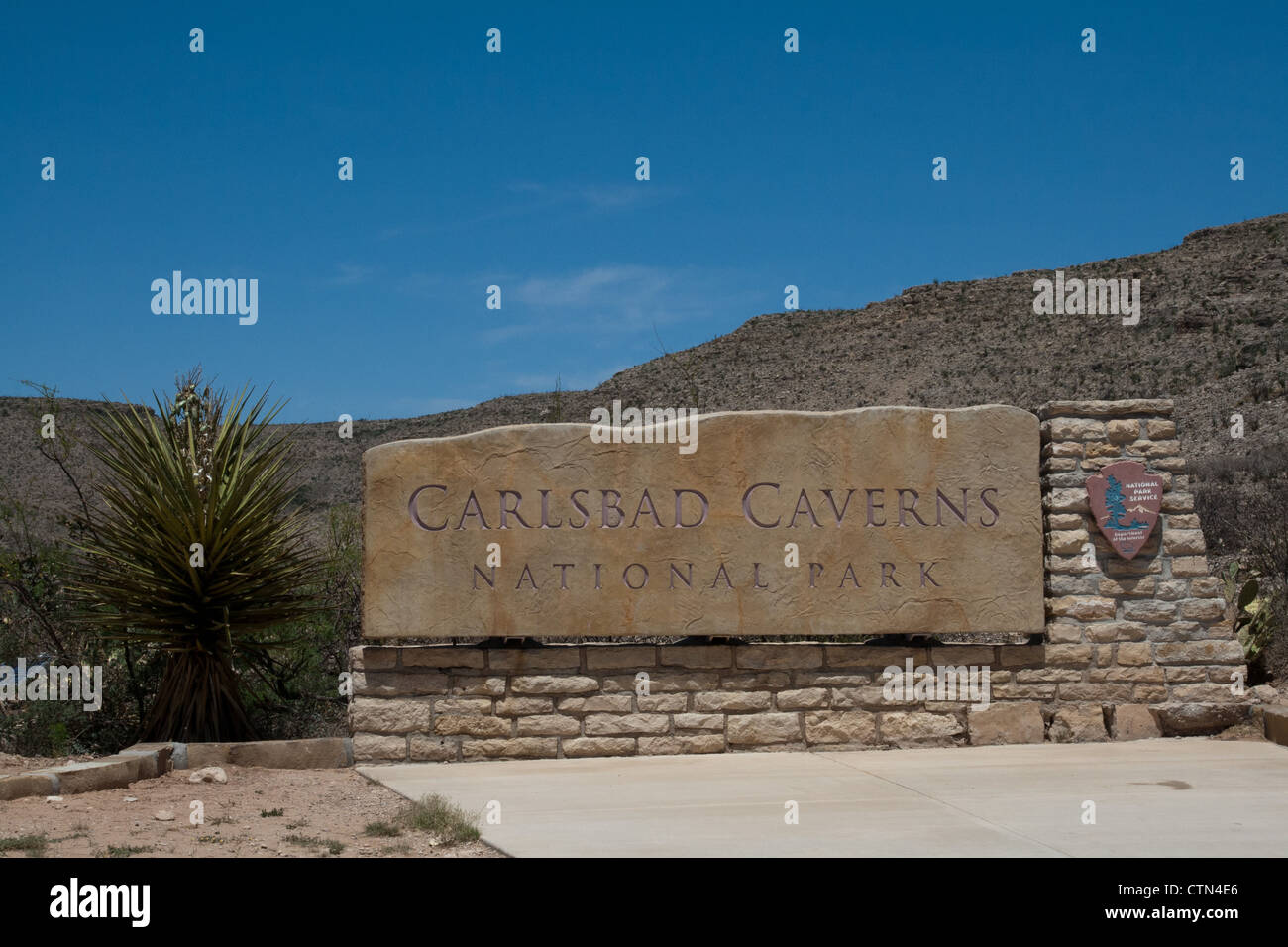 Carlsbad Caverns National Park Sign, New Mexico, USA Stock Photo - Alamy