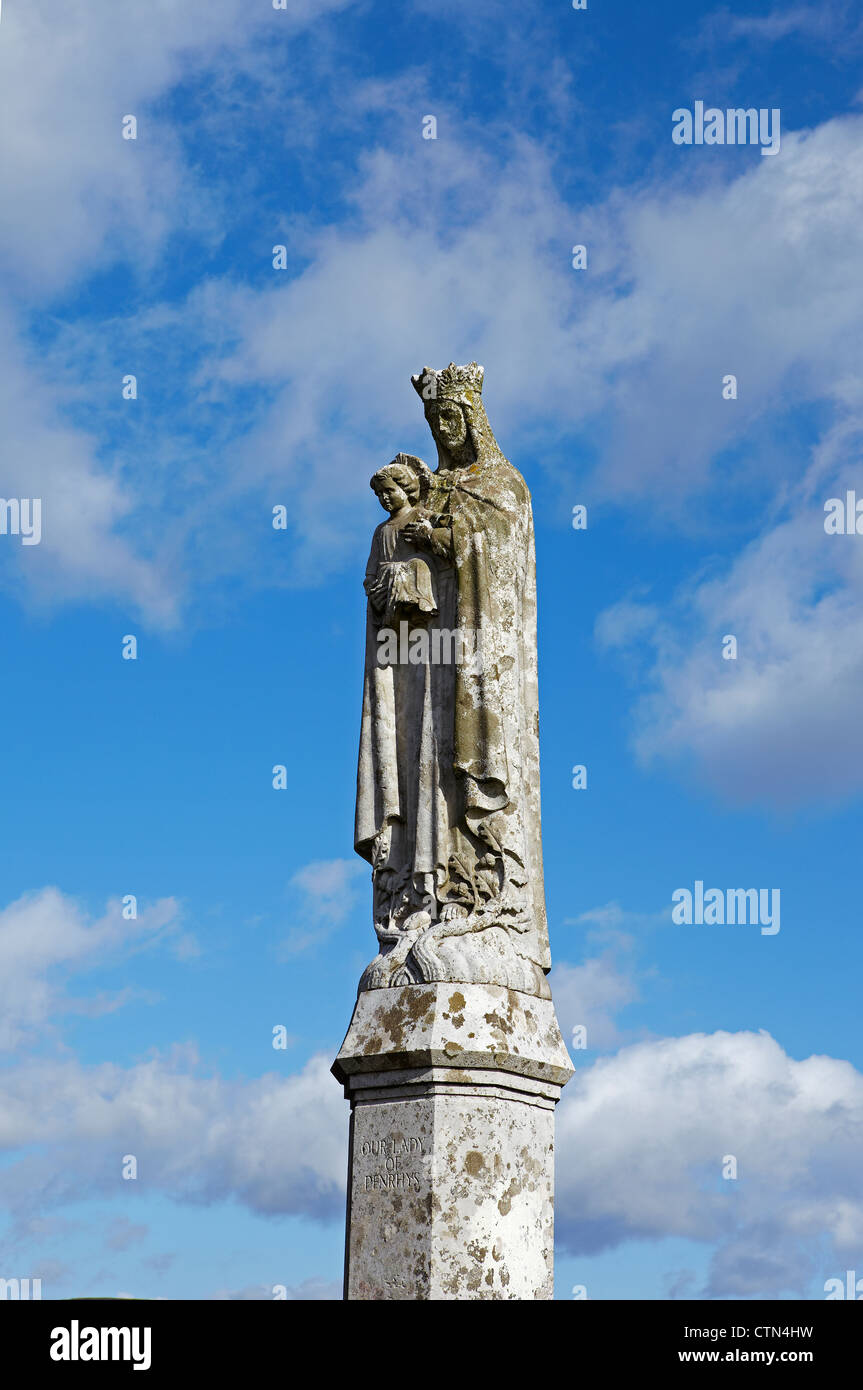 Statue penrhys wales uk pilgrimage pilgrim site religion hi-res stock ...