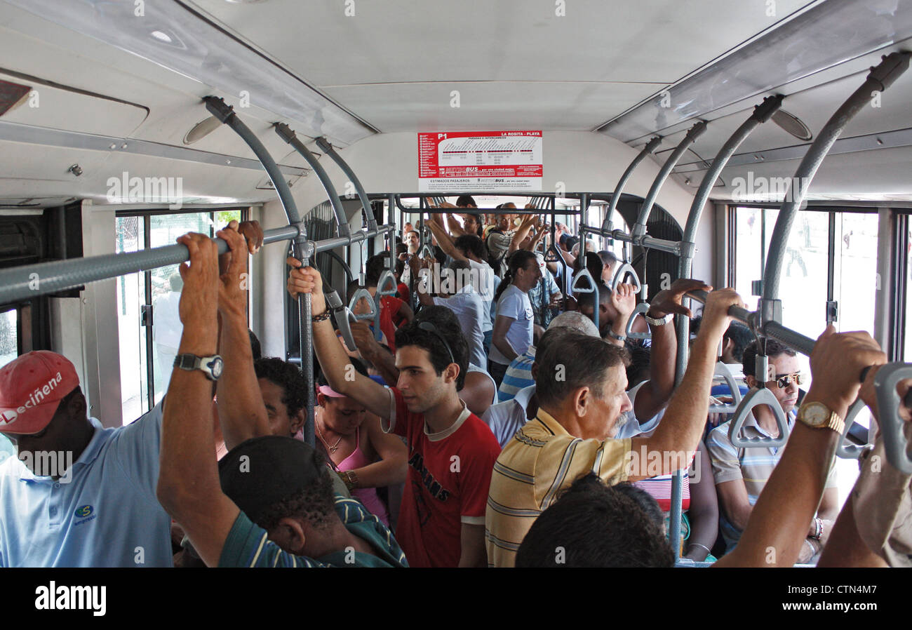 a full local bus in havana, cuba Stock Photo - Alamy