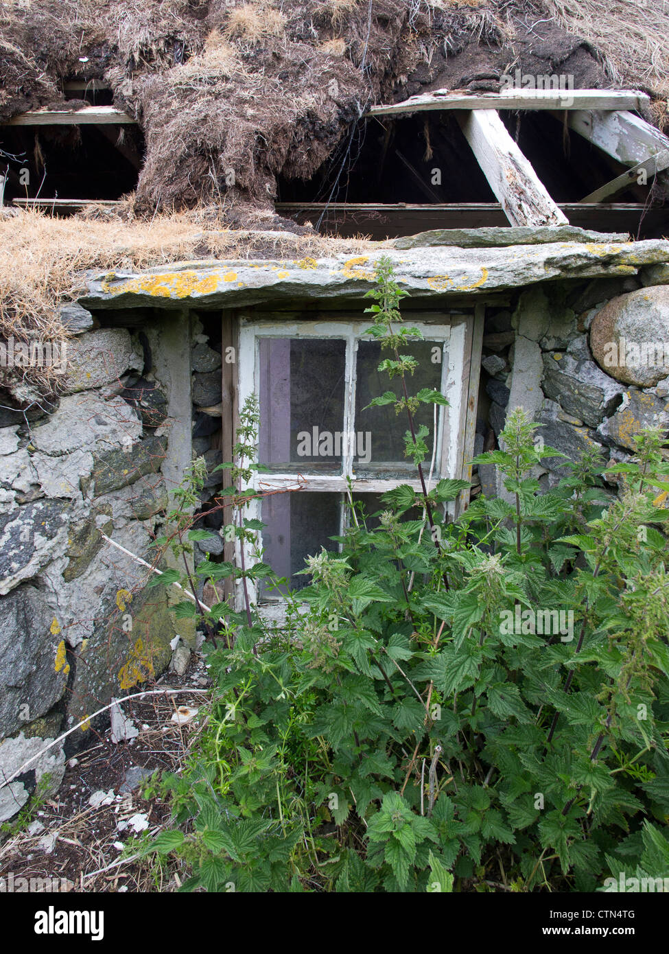 Old Croft House Window, Berneray, Scotland Stock Photo - Alamy