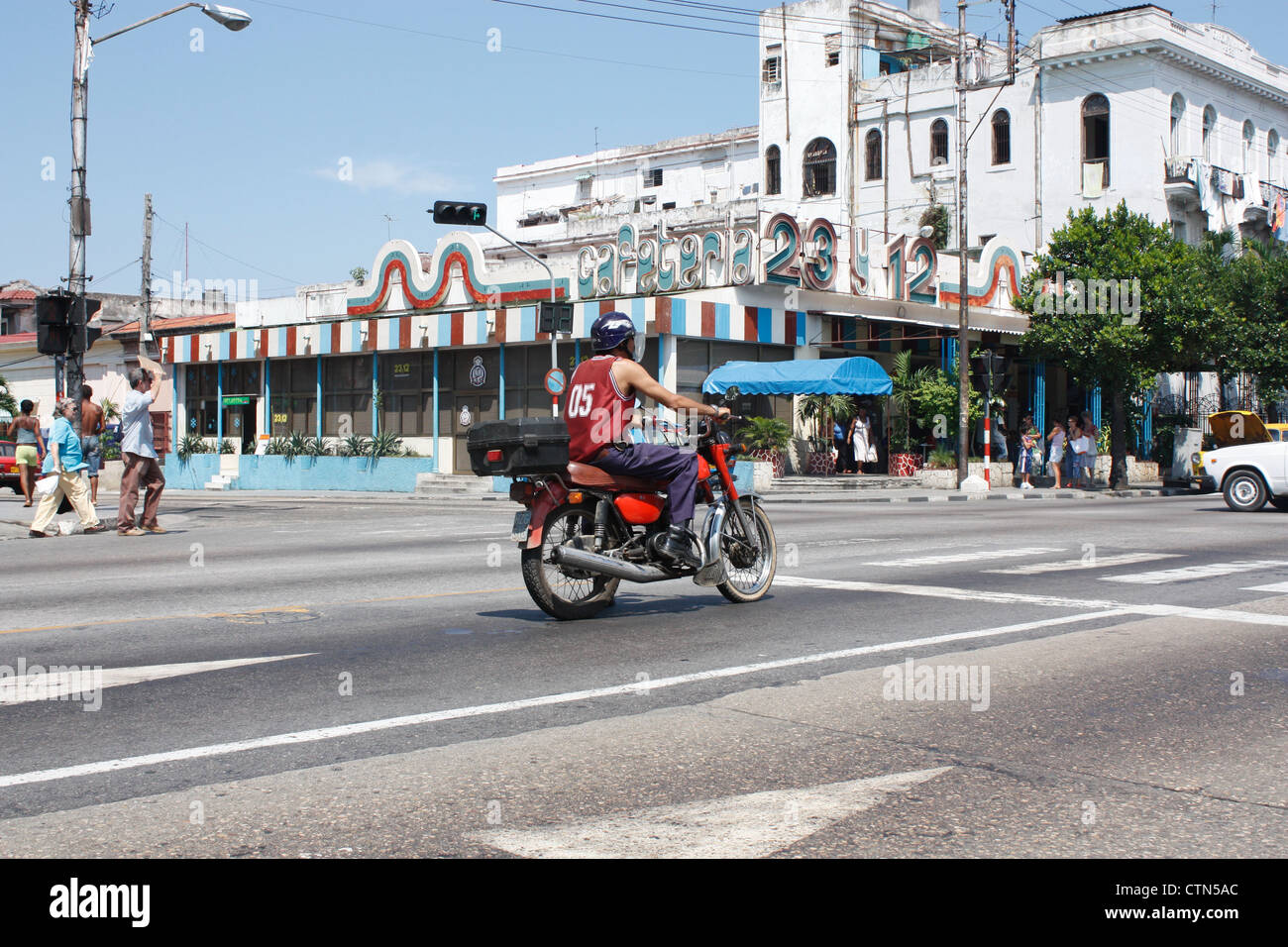 suburban street scene on the outskirts of havana cuba Stock Photo - Alamy