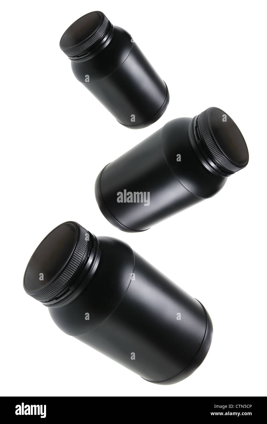 Black Plastic Jars Stock Photo - Alamy
