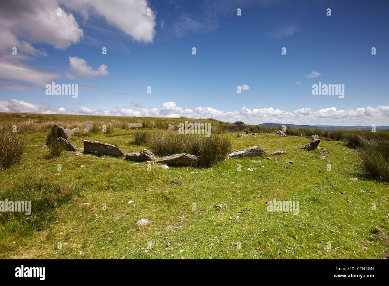 Carn Llechart (Ring Cairn) Stone Circle, Rhyd-y-Fro, West Glamorgan ...