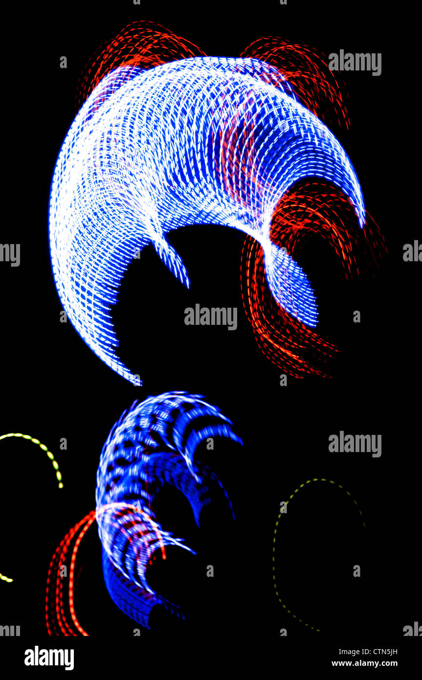 Blurred movement effect of overhead street illuminations - France Stock ...