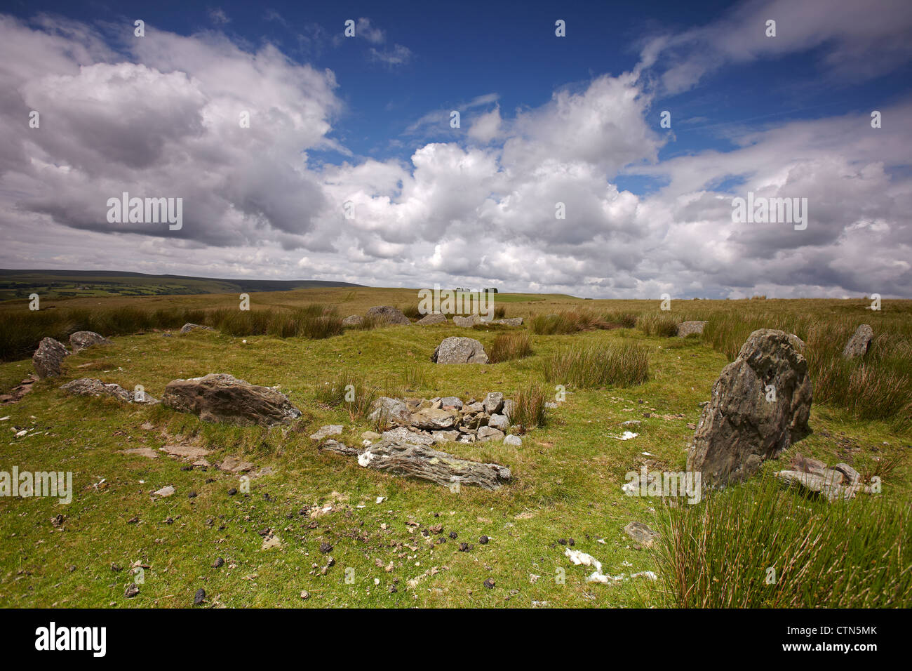 Carn Llechart (Ring Cairn) Stone Circle, Rhyd-y-Fro, West Glamorgan ...