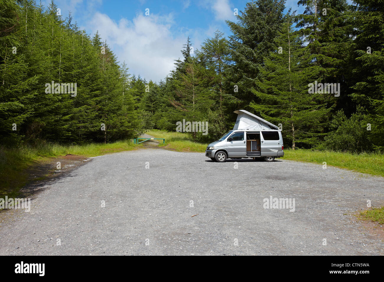 Mazda Bongo Frendee Campervan, parked up with its roof elevated Stock ...
