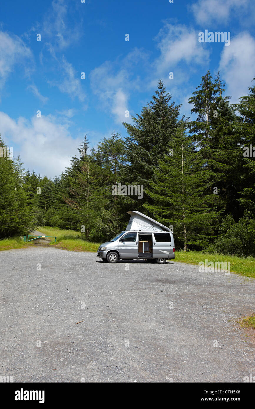 Mazda Bongo Frendee Campervan, parked up with its roof elevated Stock ...