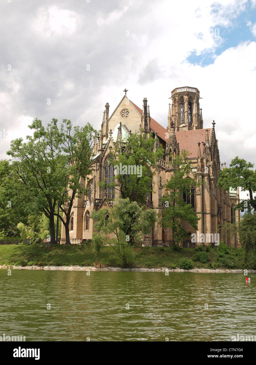 The Johanneskirche gothic church in Stuttgart, Germany Stock Photo - Alamy