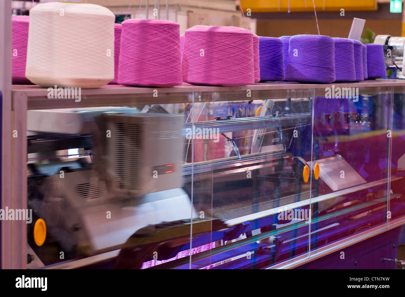 The colorful of the cone threads from textile factory Stock Photo - Alamy