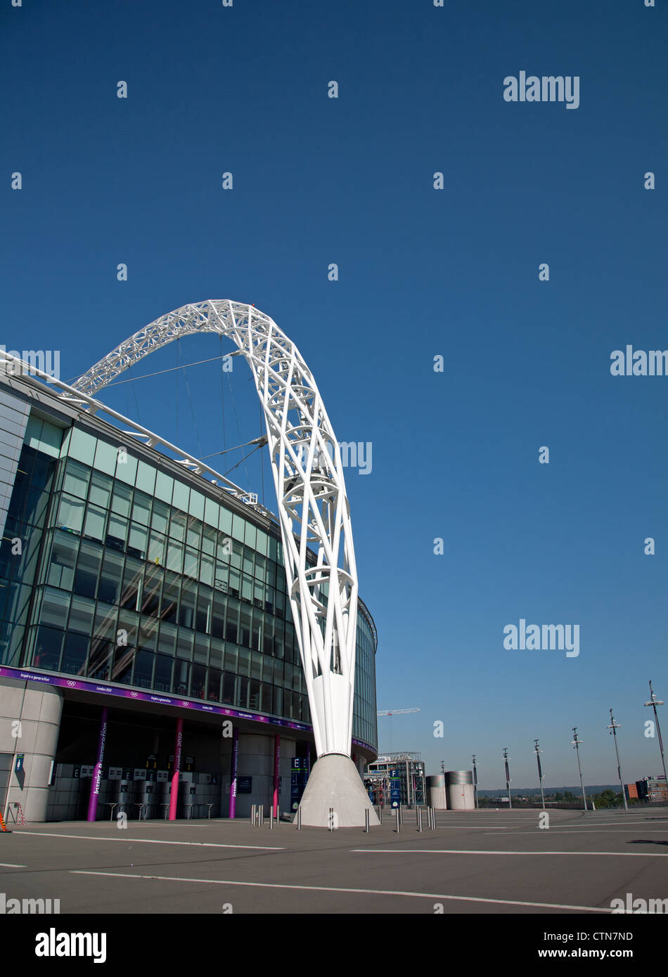 View of Wembley Stadium arch on Level 1 concourse (2012 Olympics venue ...