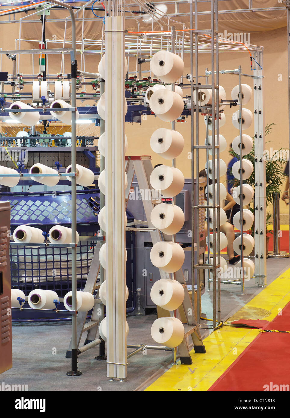 Yarn spools in a textile factory hi-res stock photography and images ...