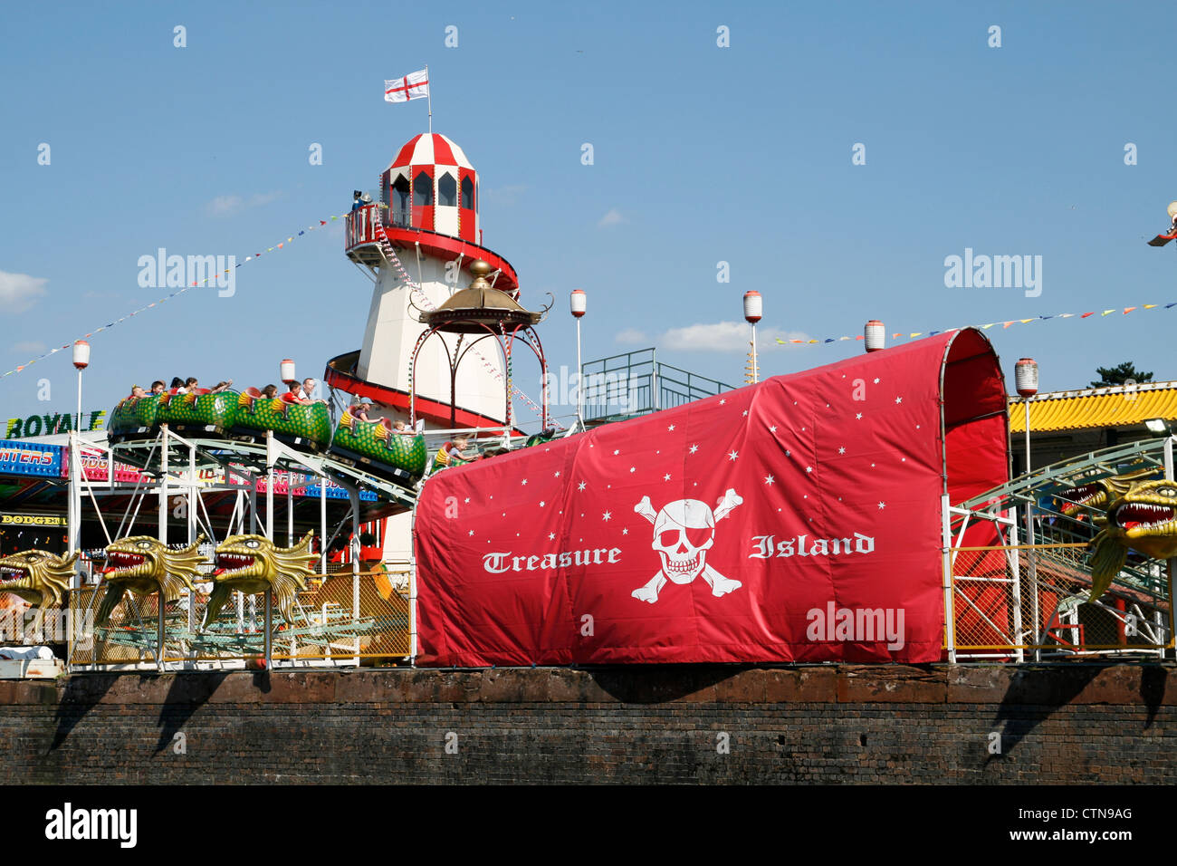 Fairground Helter Skelter Treasure Island Amusement Park Stourport on ...