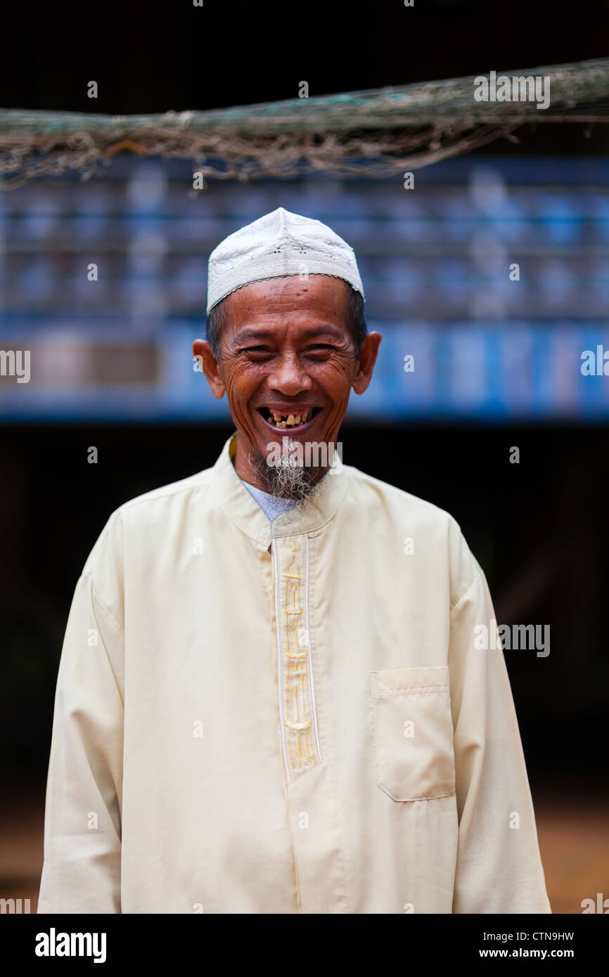 Portrait of a Khmer Cham man living on the former land of Marguerite ...