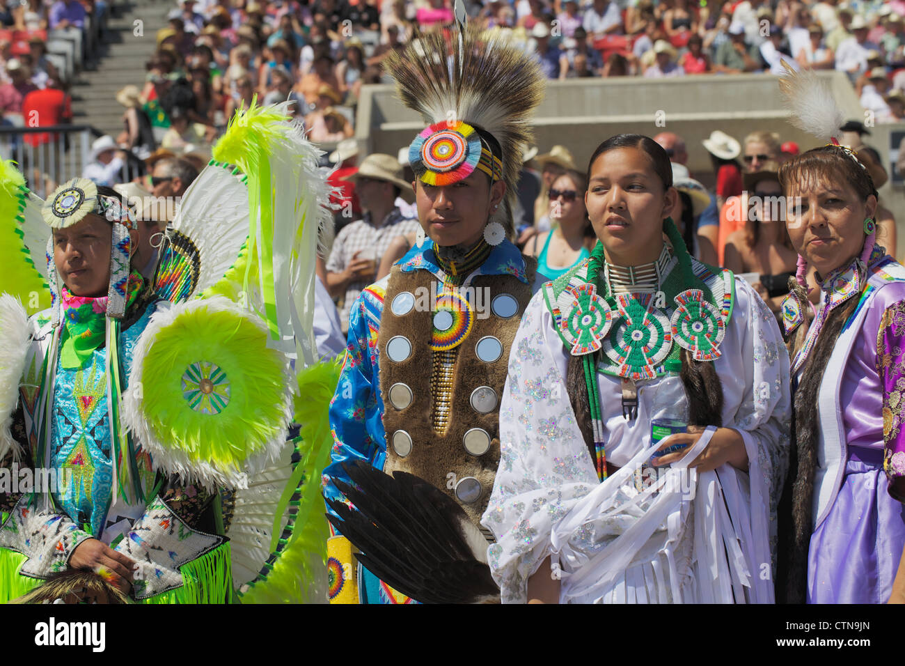 Procession by First Nations people at the Calgary stampede Stock Photo ...