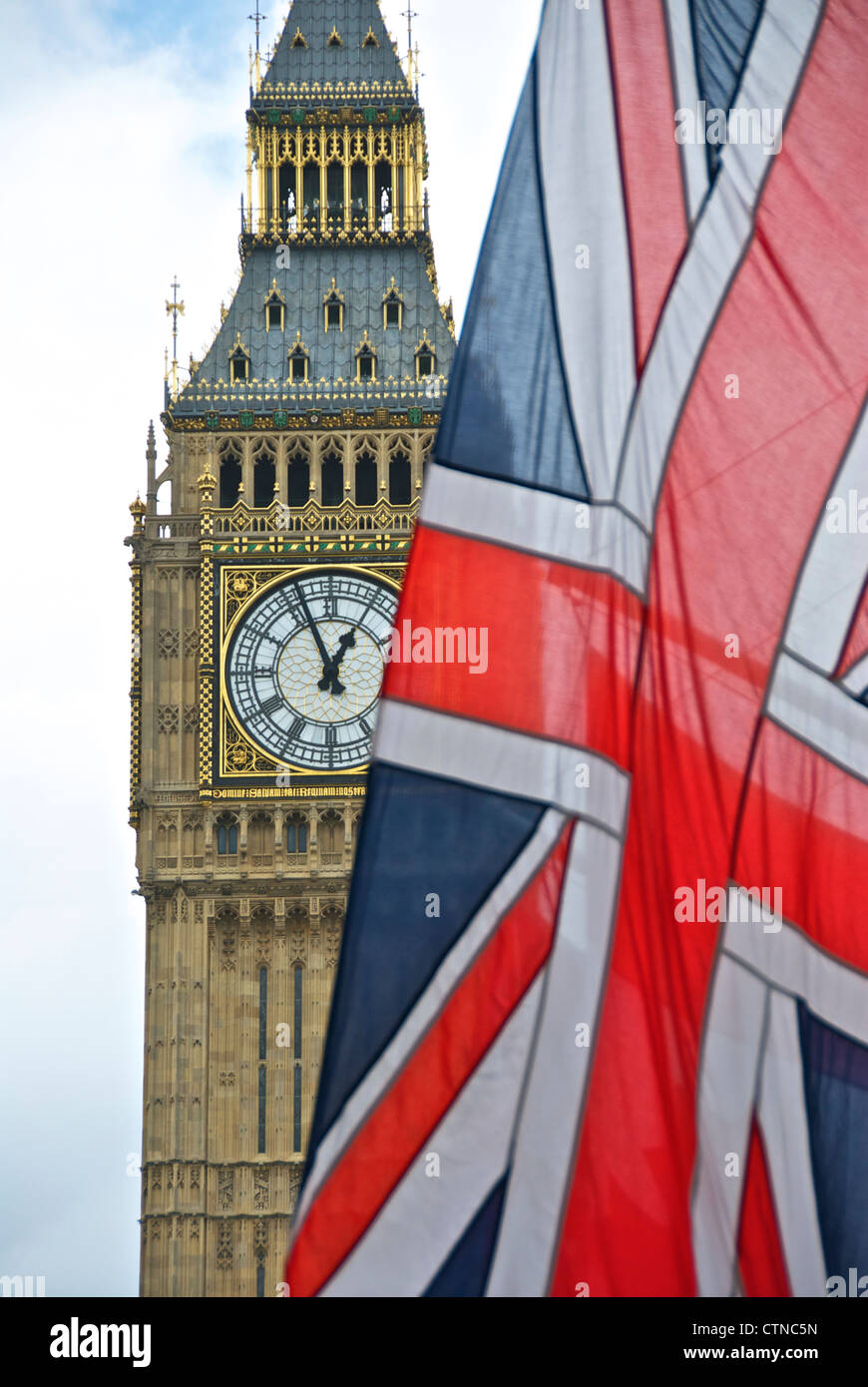 Big Ben Union Jack portrait Stock Photo - Alamy