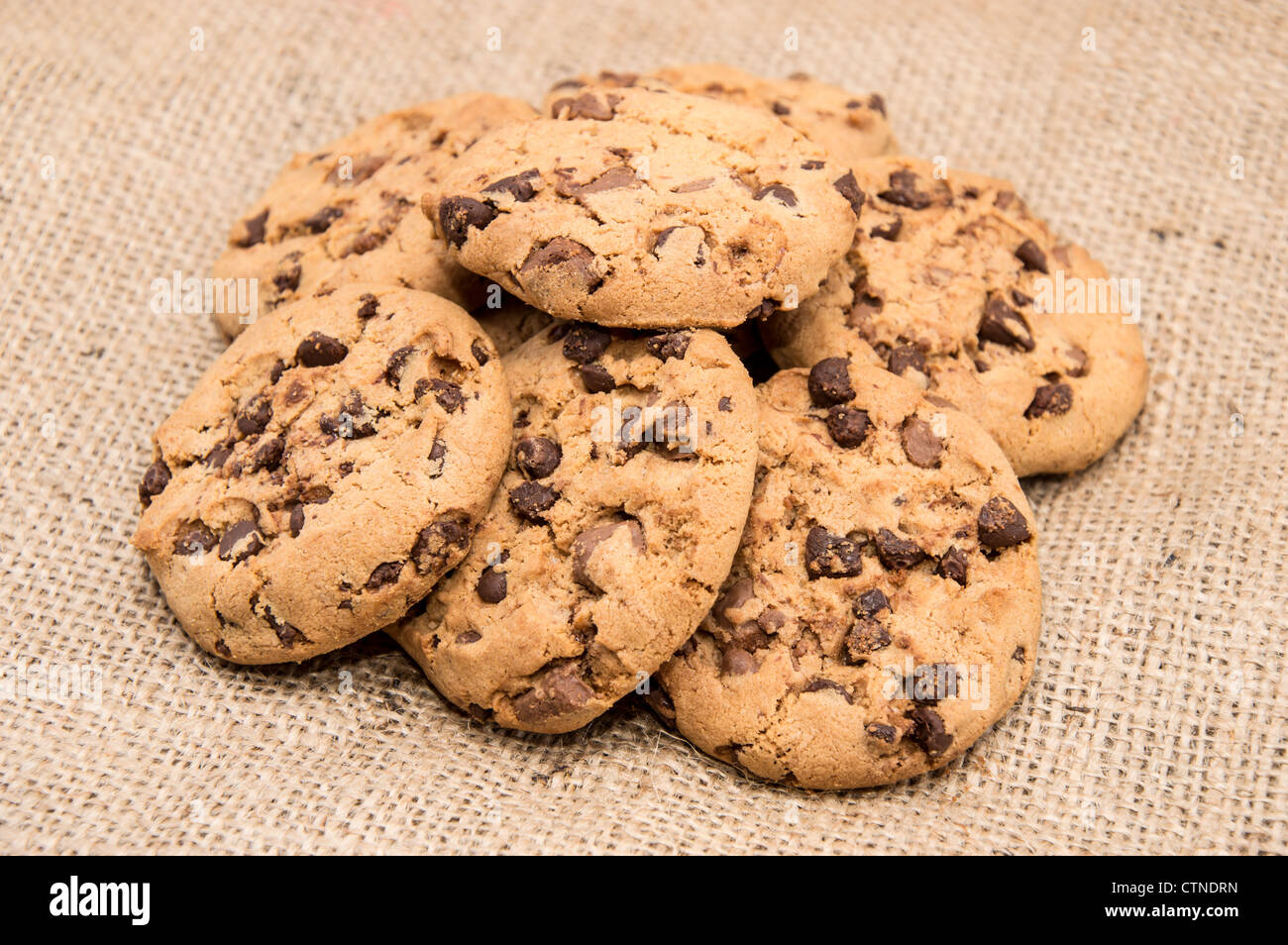 Heap of Cookies on textile background Stock Photo - Alamy