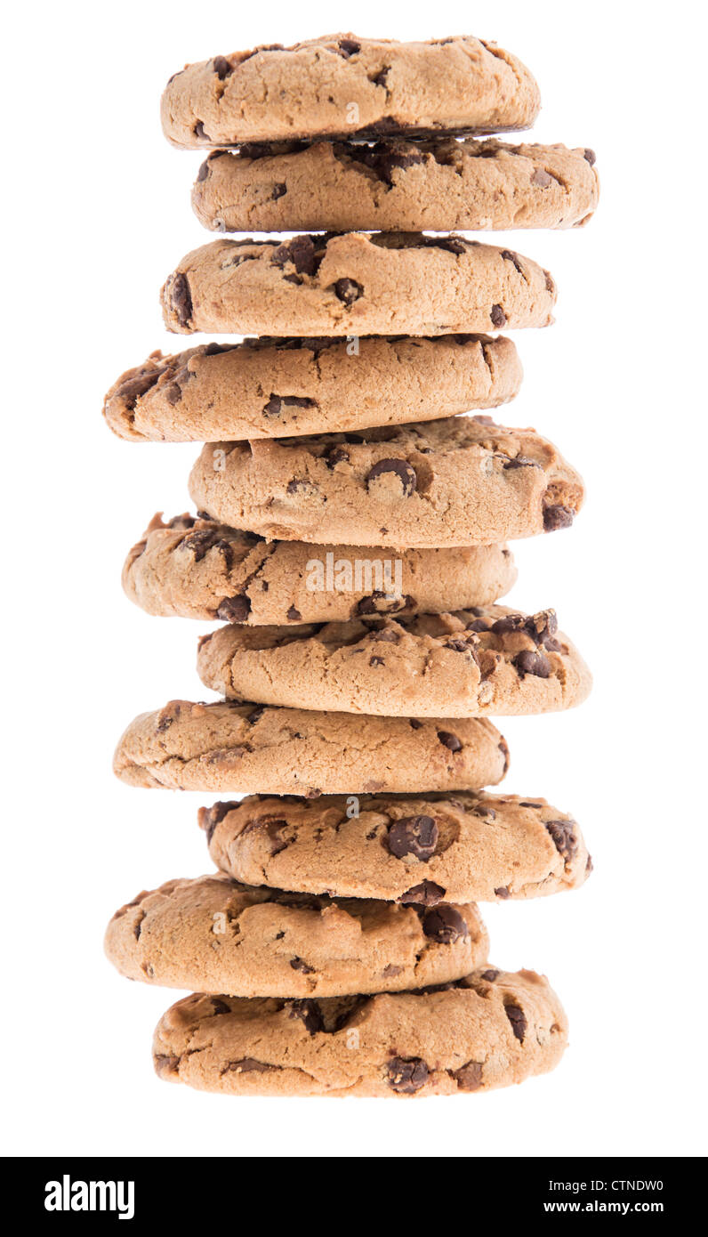 Stacked Cookies isolated on white background Stock Photo - Alamy