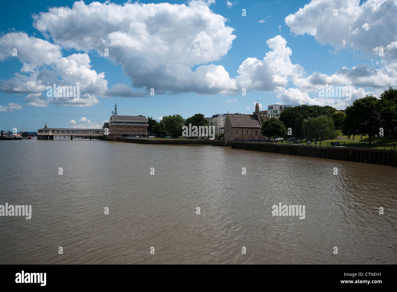 River Thames Waterfront At Gravesend kent UK Stock Photo - Alamy