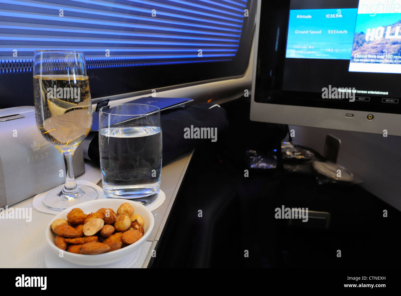 British airways first class hi-res stock photography and images - Alamy