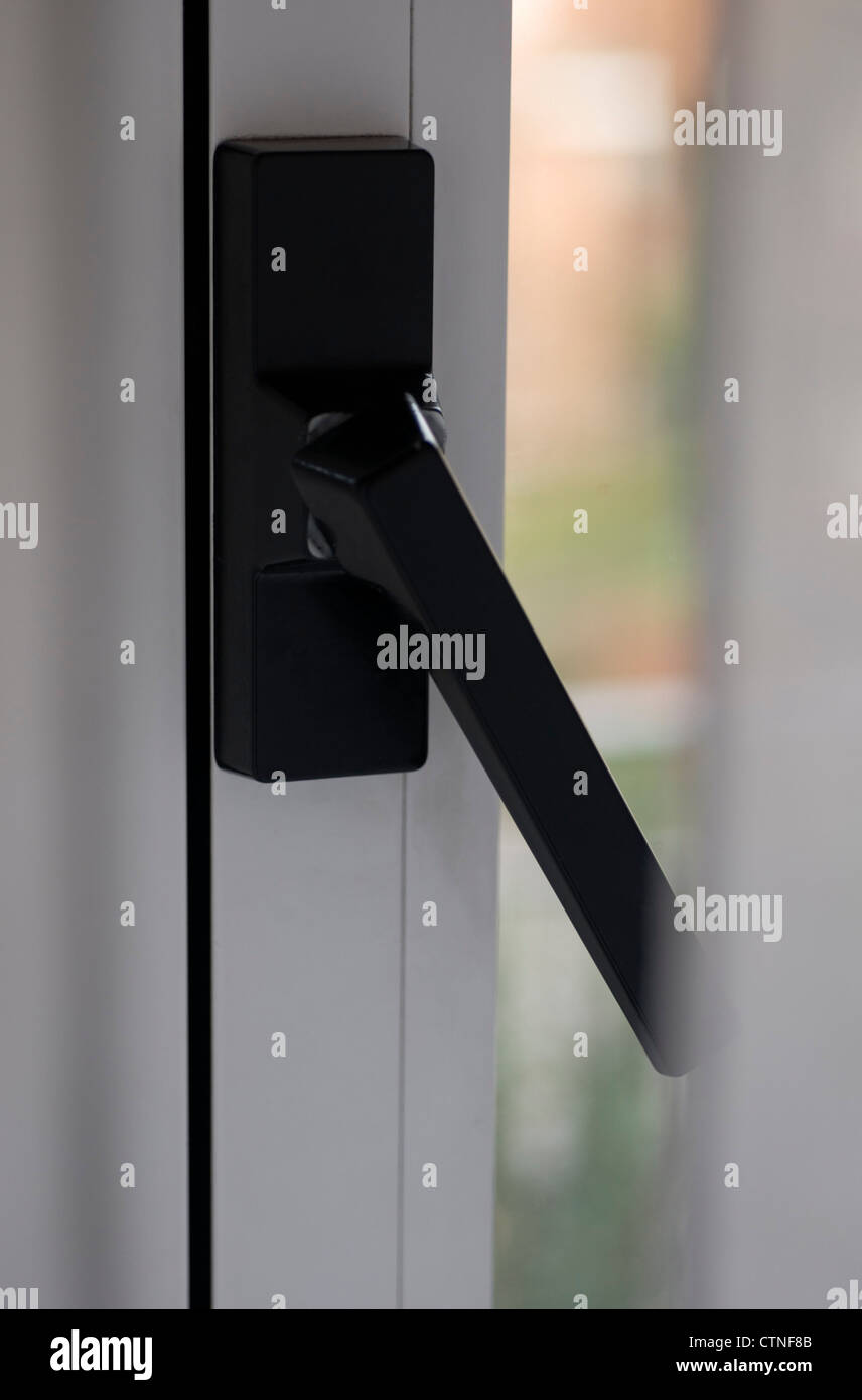 Window handle and curtain Stock Photo - Alamy