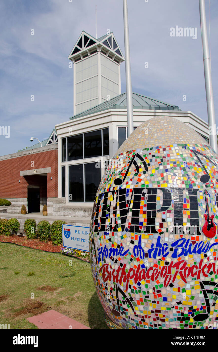 Tennessee, Memphis. B.B. King & Elvis Presley Welcome Center, large ...