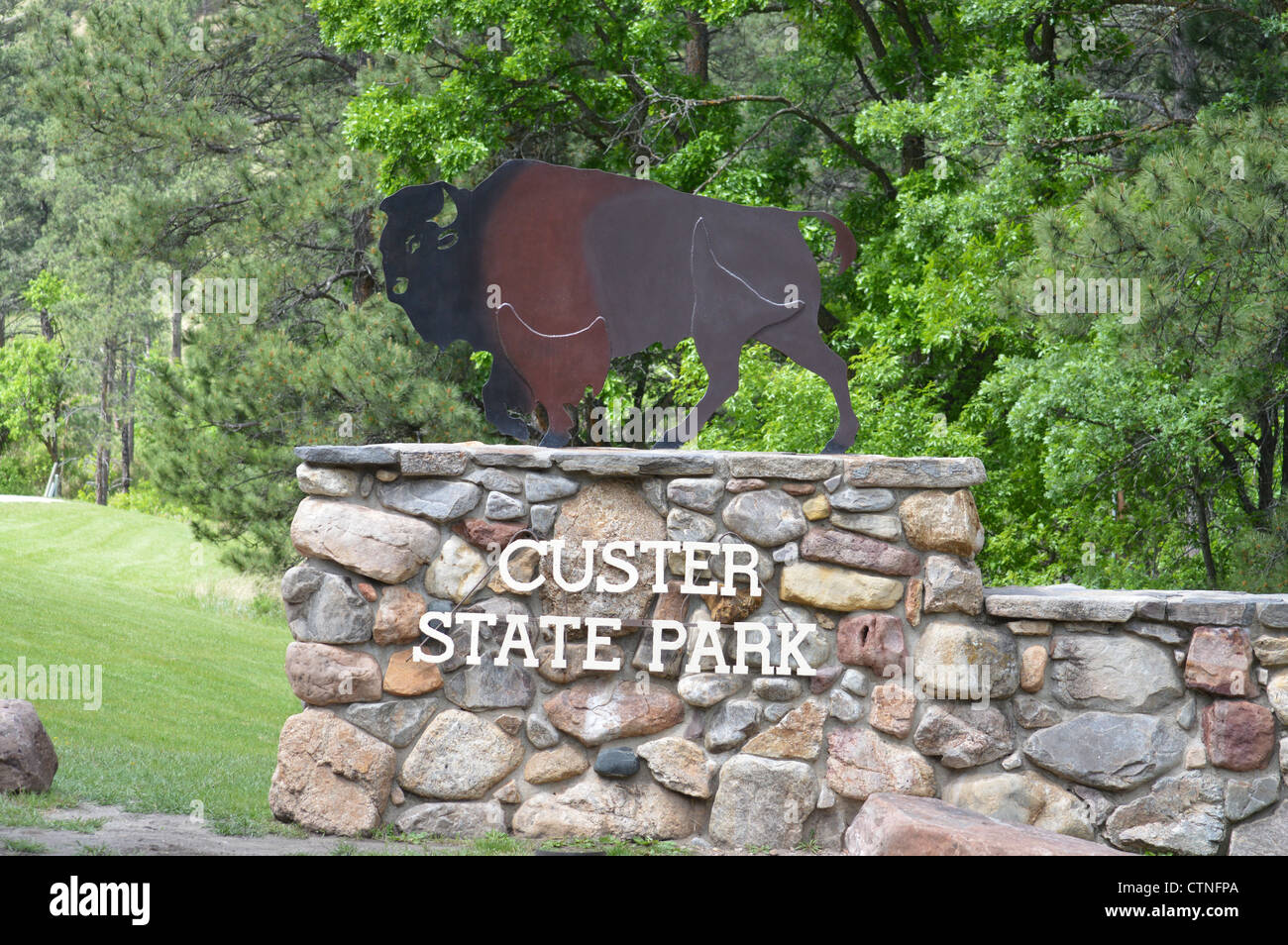 Custer state park sign hi-res stock photography and images - Alamy