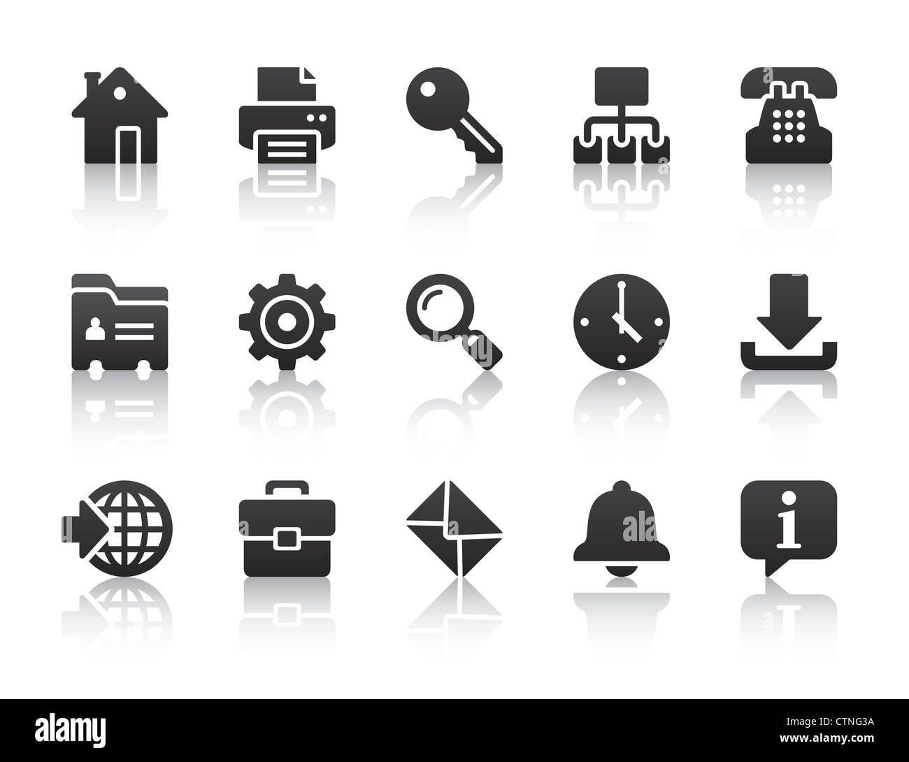 black internet icons Stock Photo - Alamy