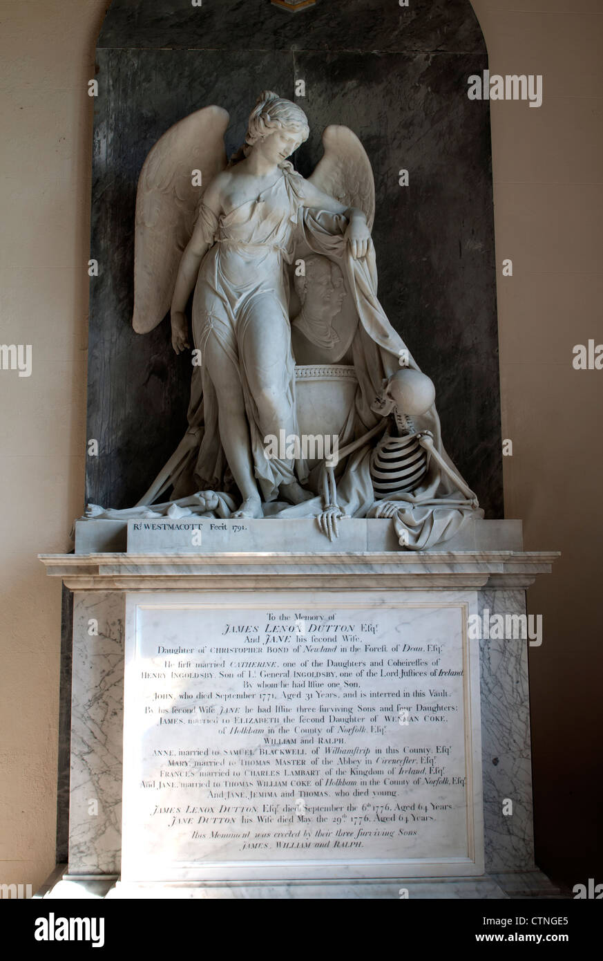 James Lenox Dutton tomb, Sherborne church, Gloucestershire, UK Stock ...