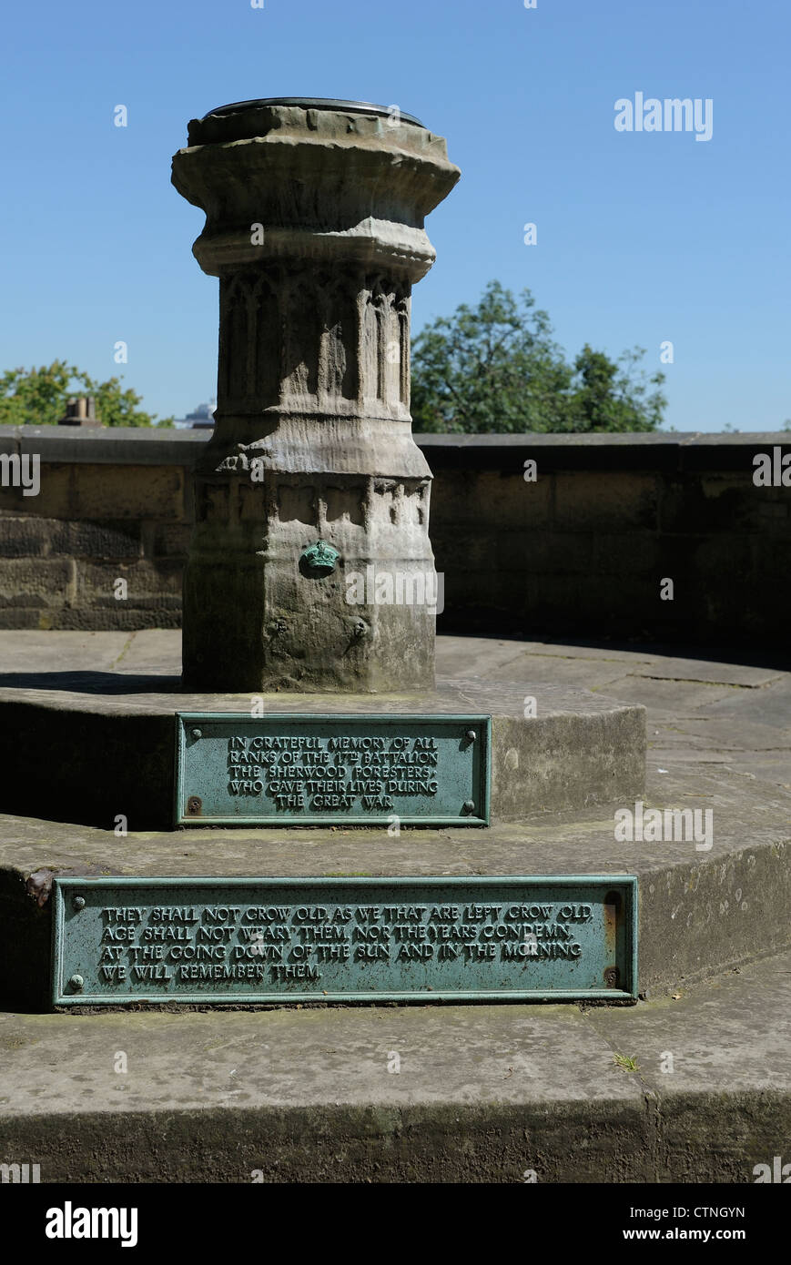 17th battalion sherwood foresters war memorial nottingham england uk ...
